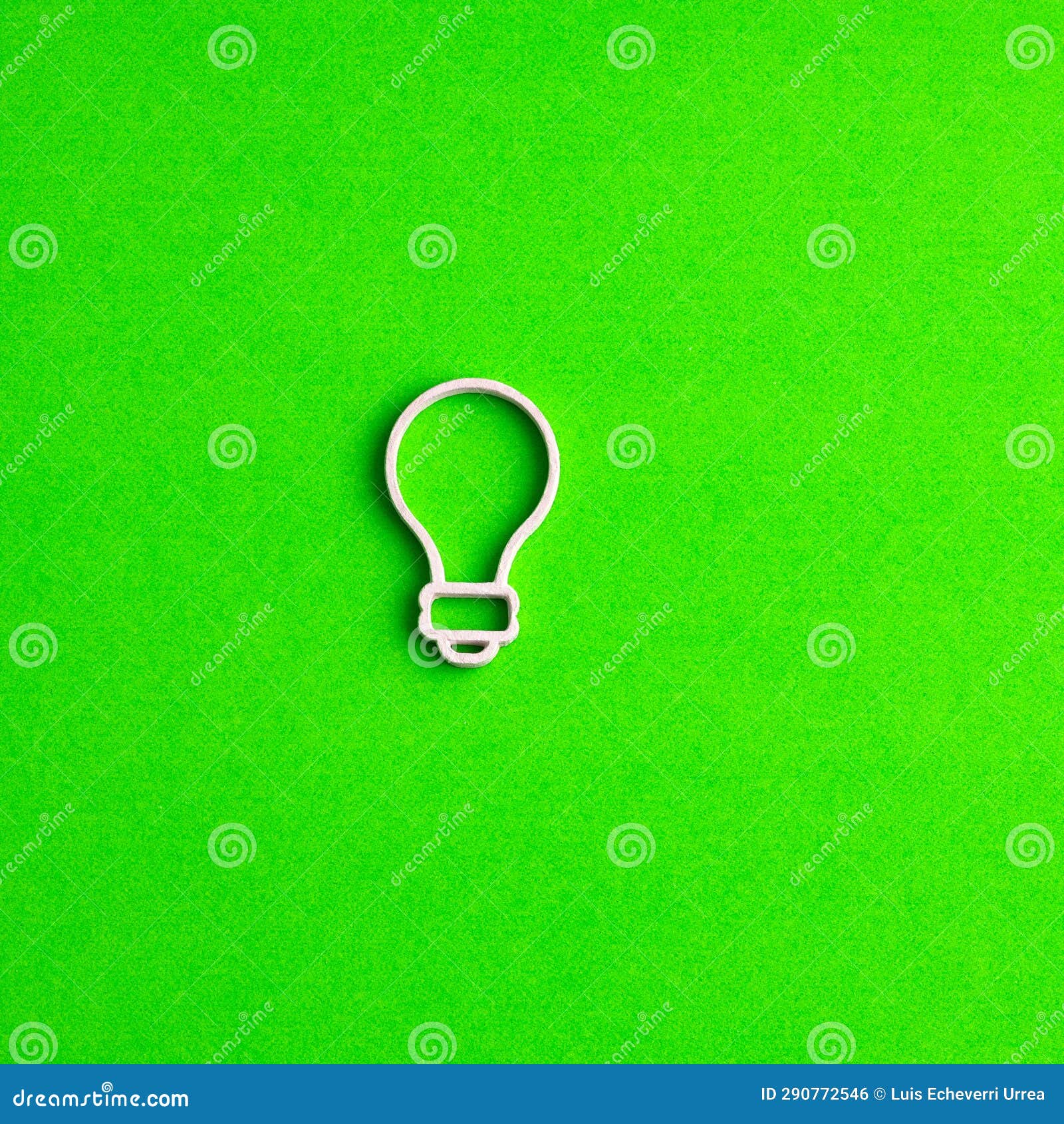 Light Bulb on Green Color Background - Creativity and Innovation ...