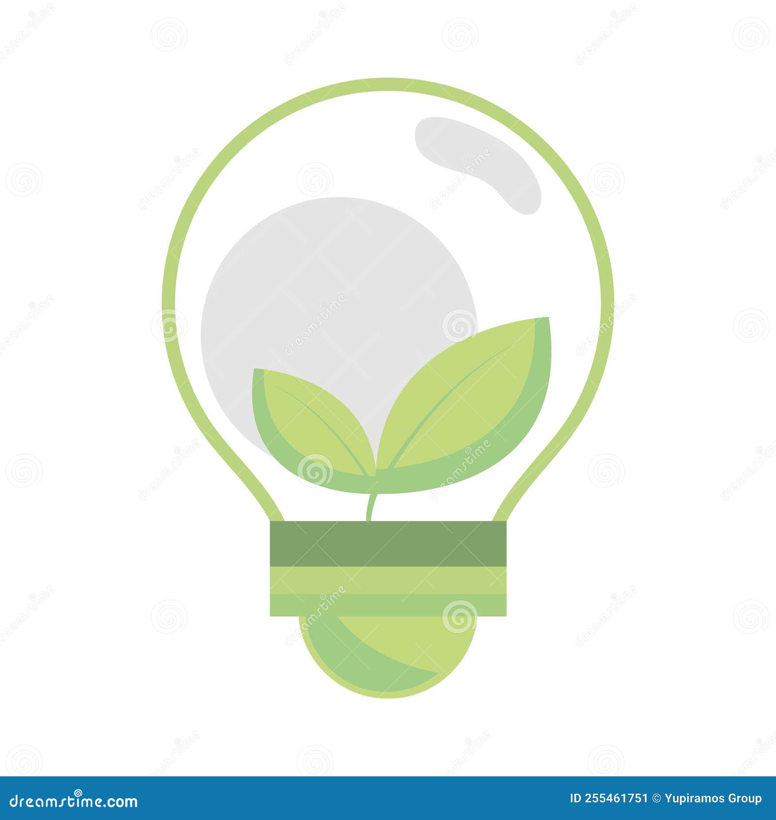 Light bulb green energy stock vector. Illustration of plant - 255461751