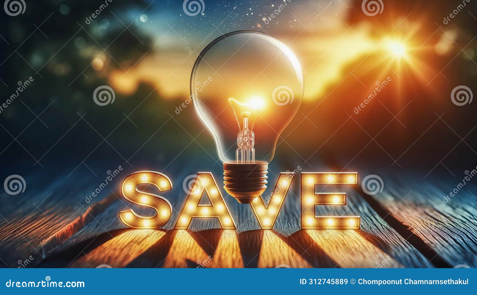 Light Bulb on the Ground, Symbolizing Energy Conservation and Renewable ...