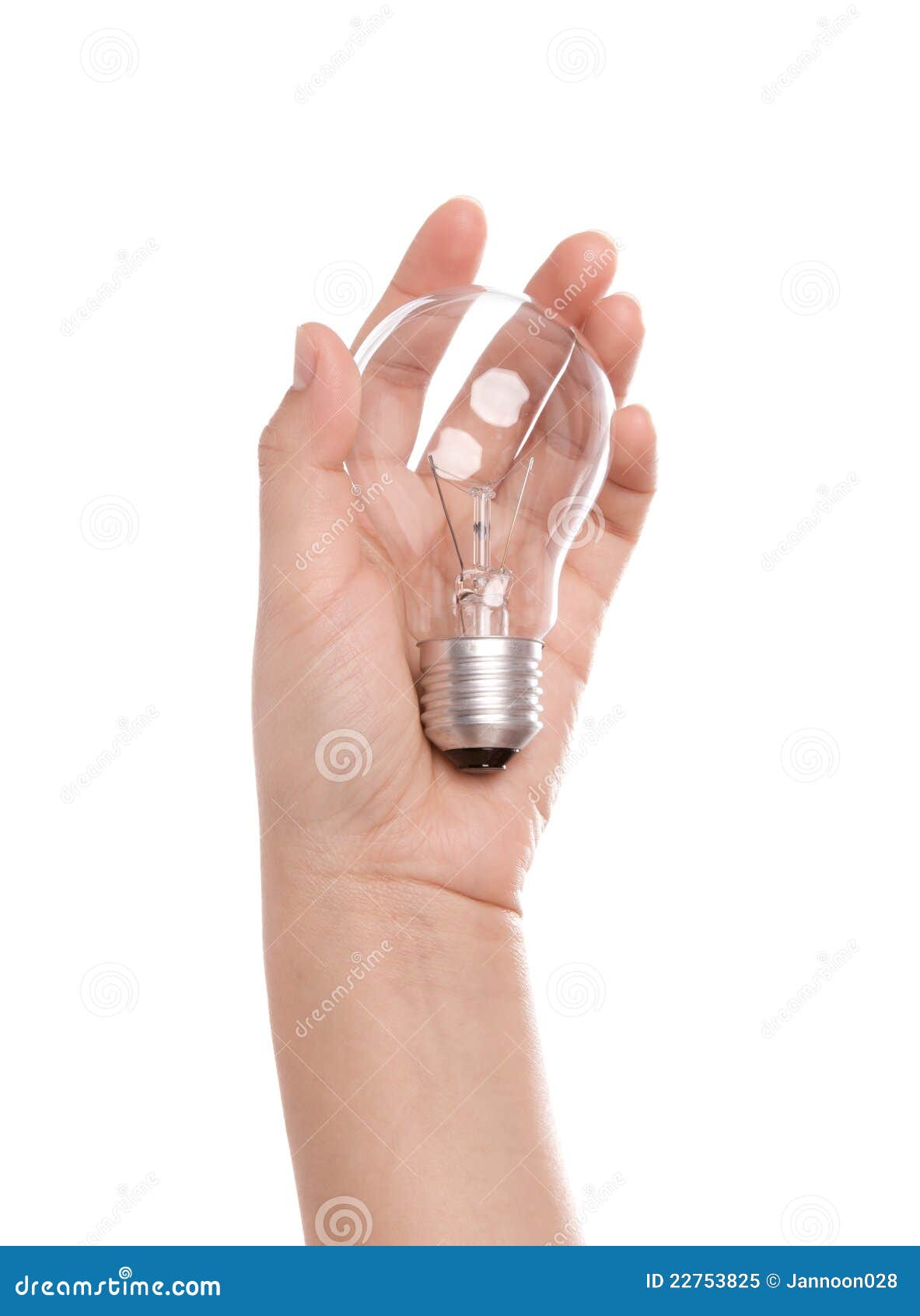 Light bulb in hand stock image. Image of electricity - 22753825