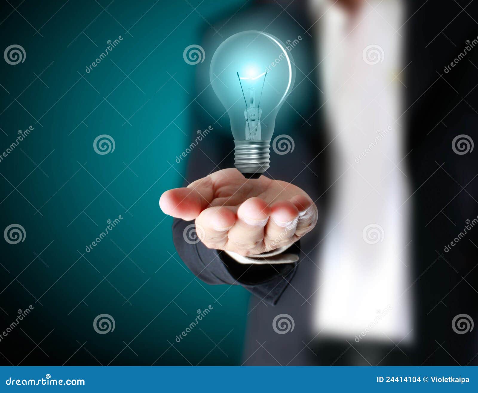 Light bulb in hand stock photo. Image of palm, solutions - 24414104