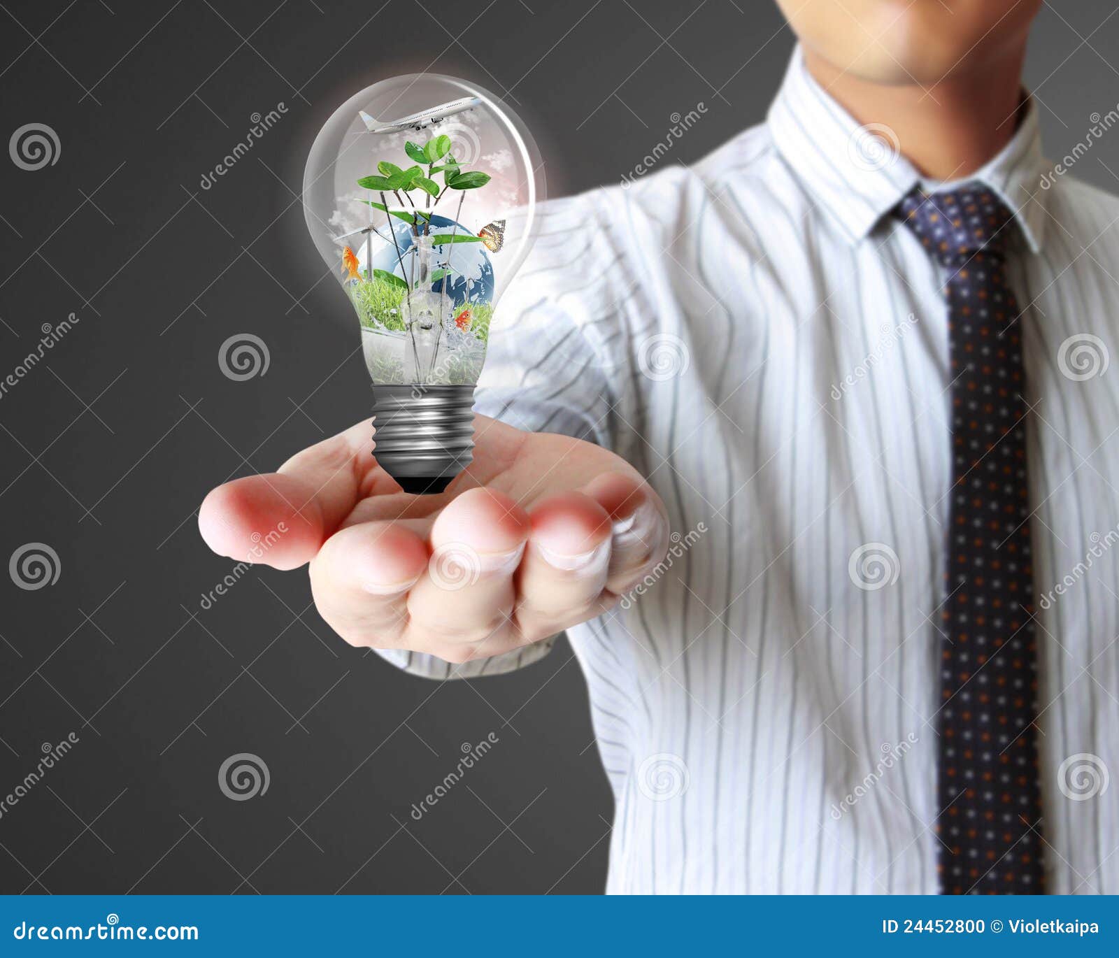 Light bulb in hand stock photo. Image of technology, solutions - 24452800