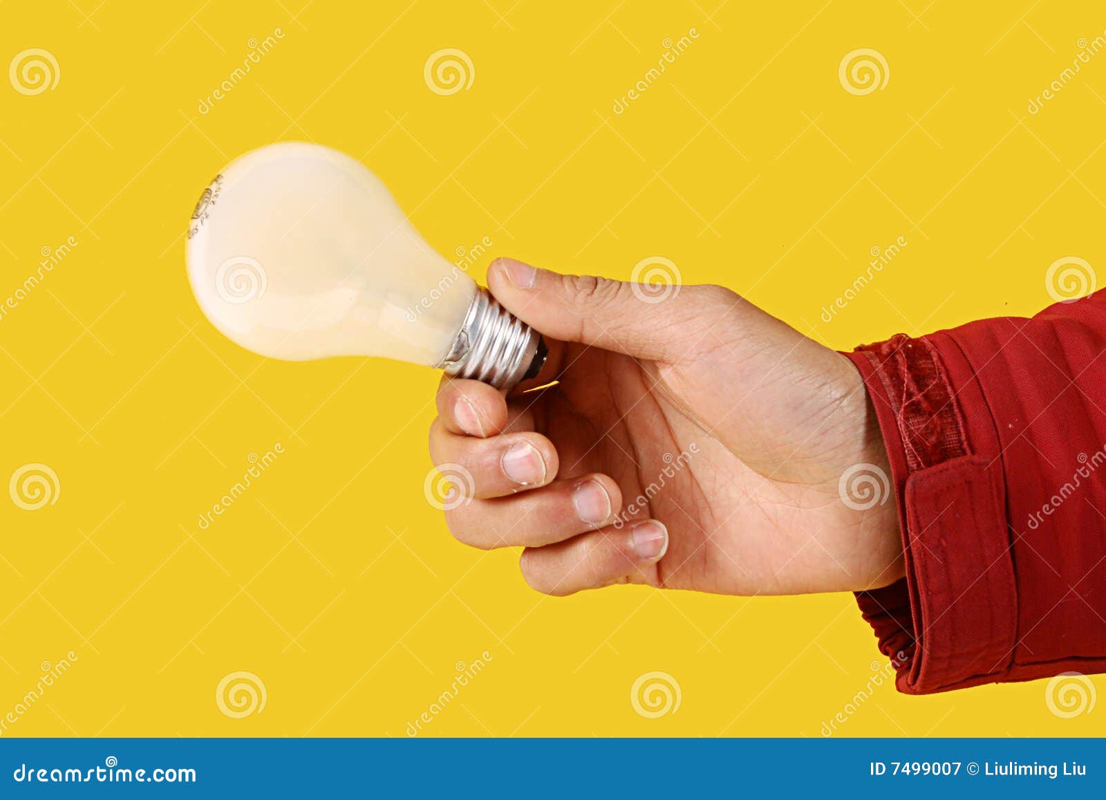 Light bulb in hand stock image. Image of genius, afflatus - 7499007