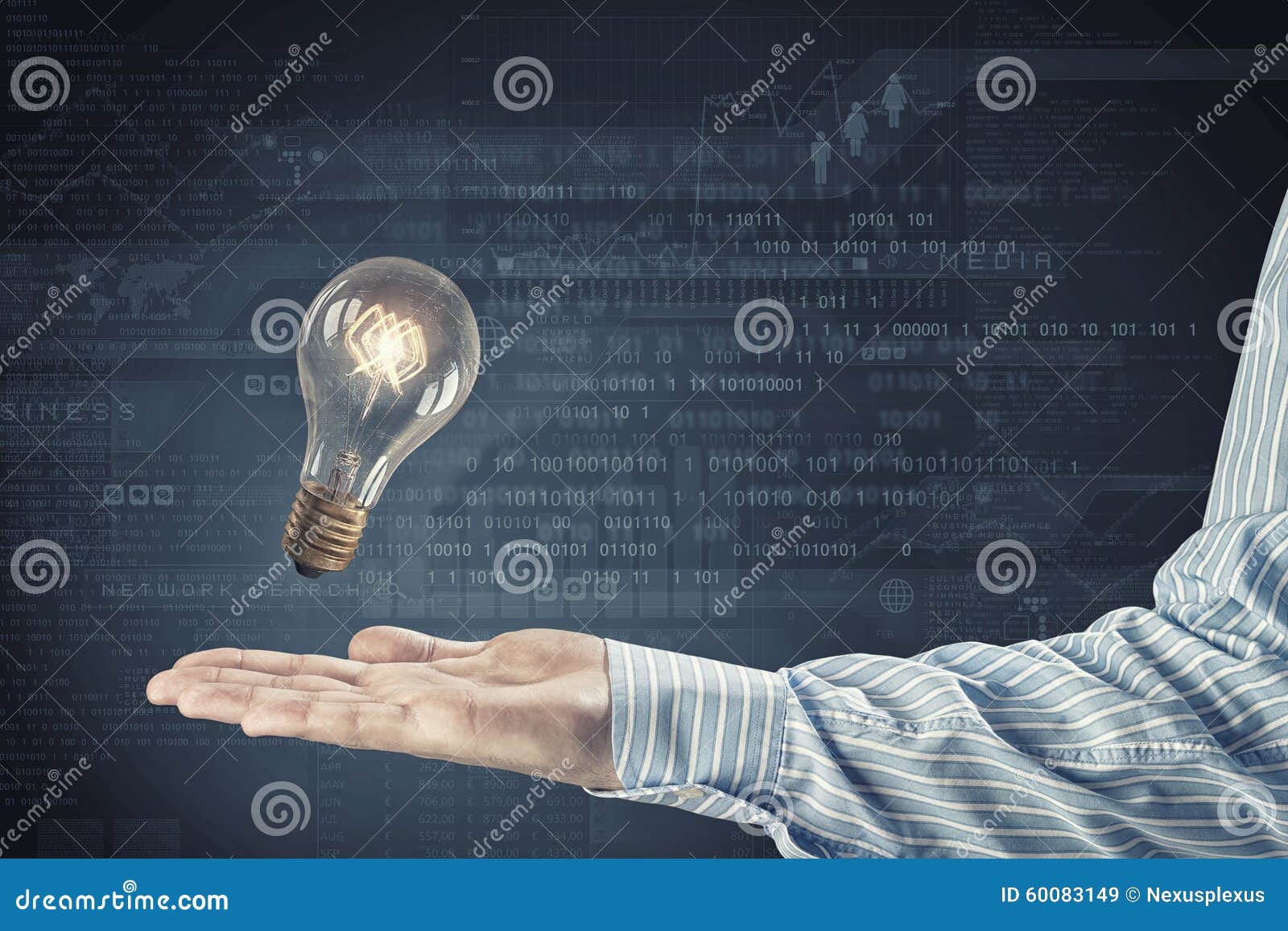 Light bulb in hand stock image. Image of ideas, lightbulb - 60083149