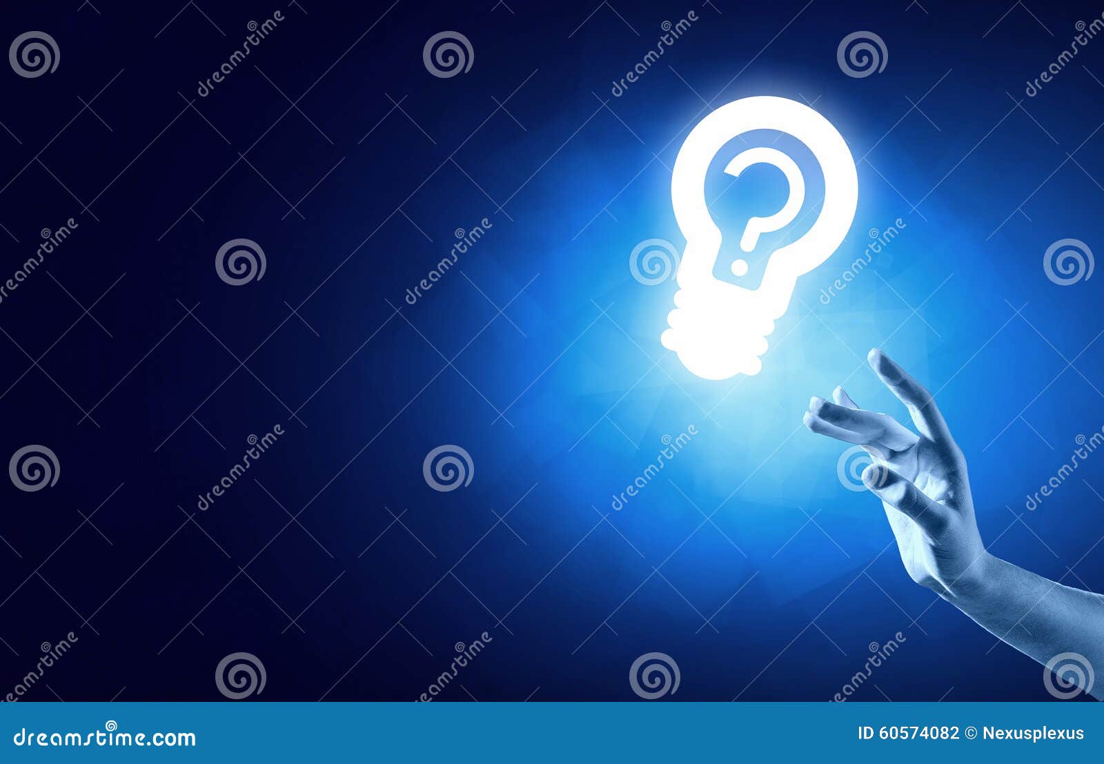 Light bulb in hand stock photo. Image of invention, domination - 60574082