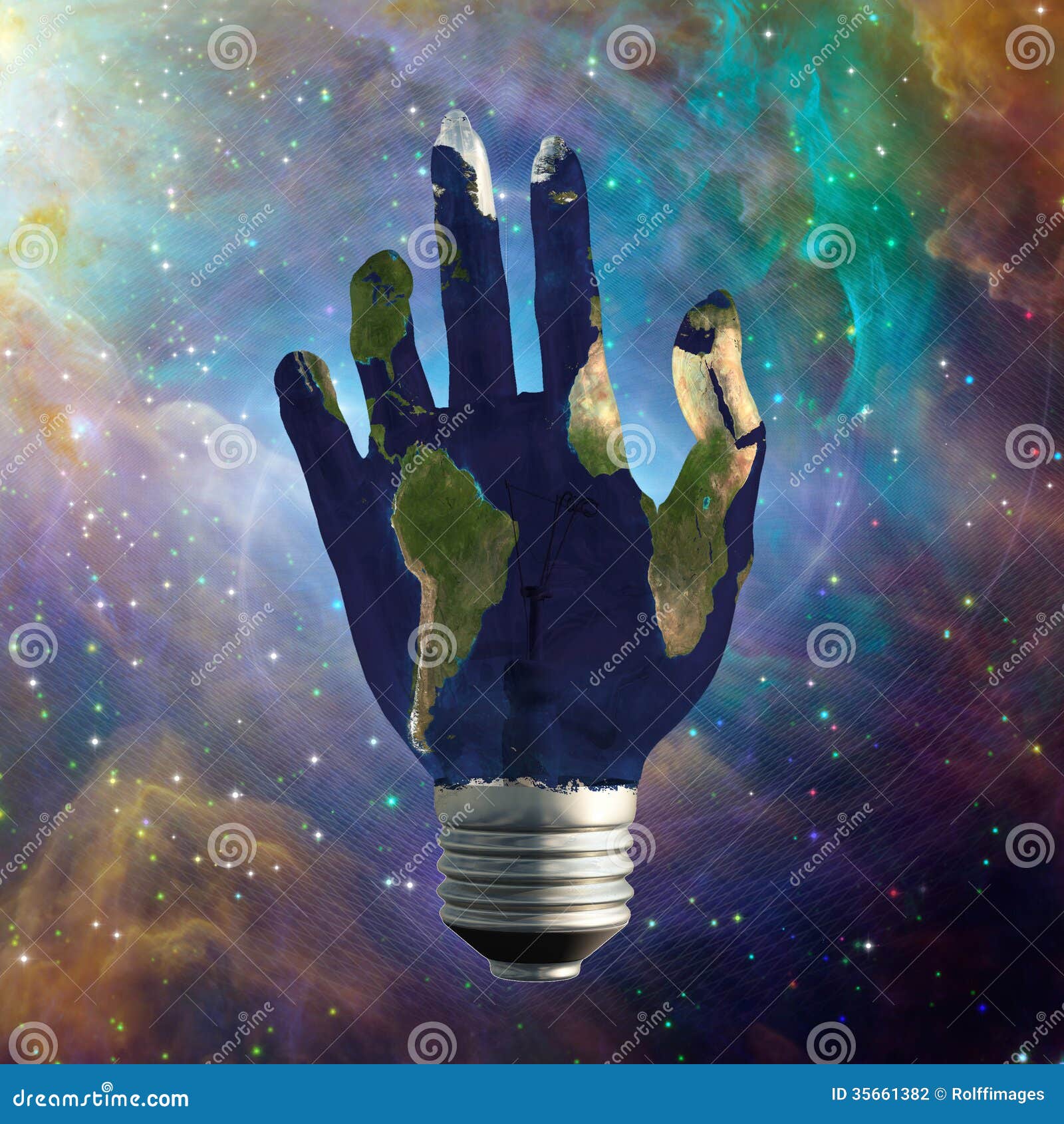 Bulb And Hand Symbol For Supporting Developmental Health Logo Cartoon ...