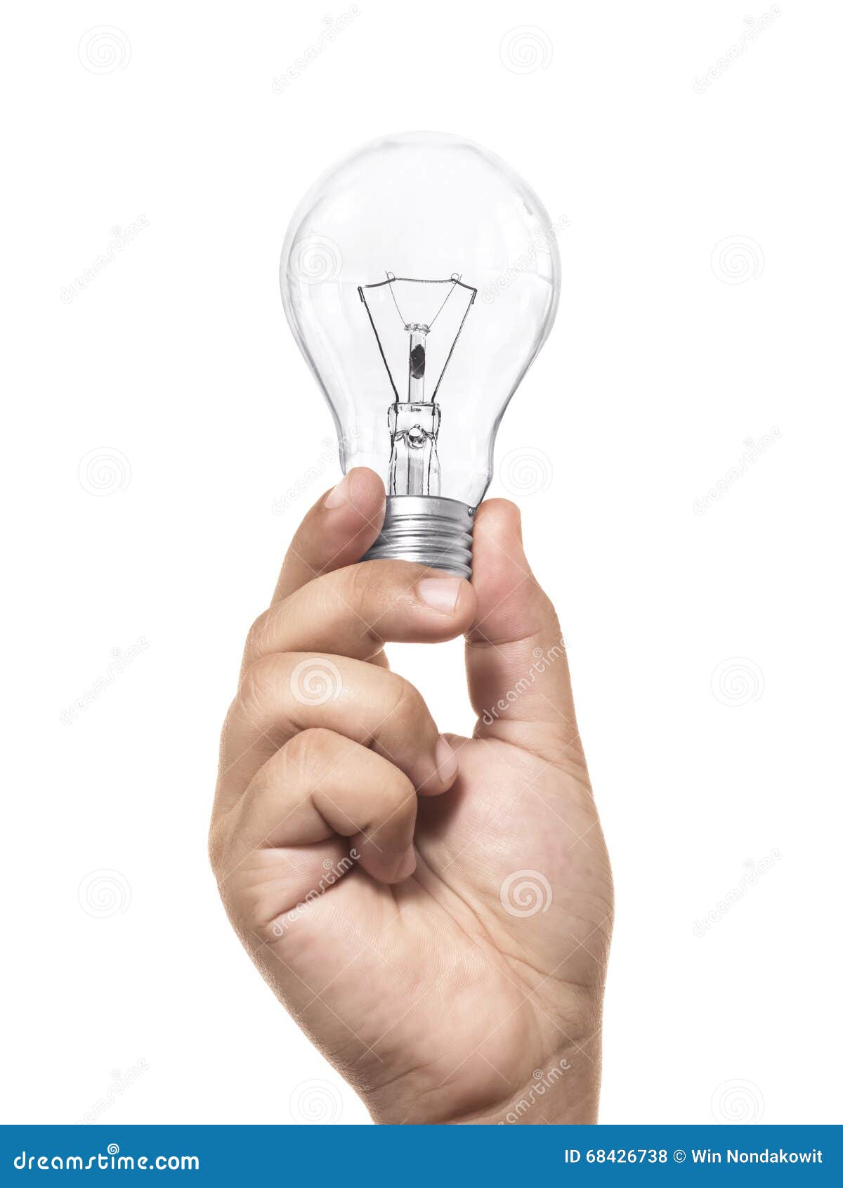 Light bulb in hand stock photo. Image of imagination - 68426738