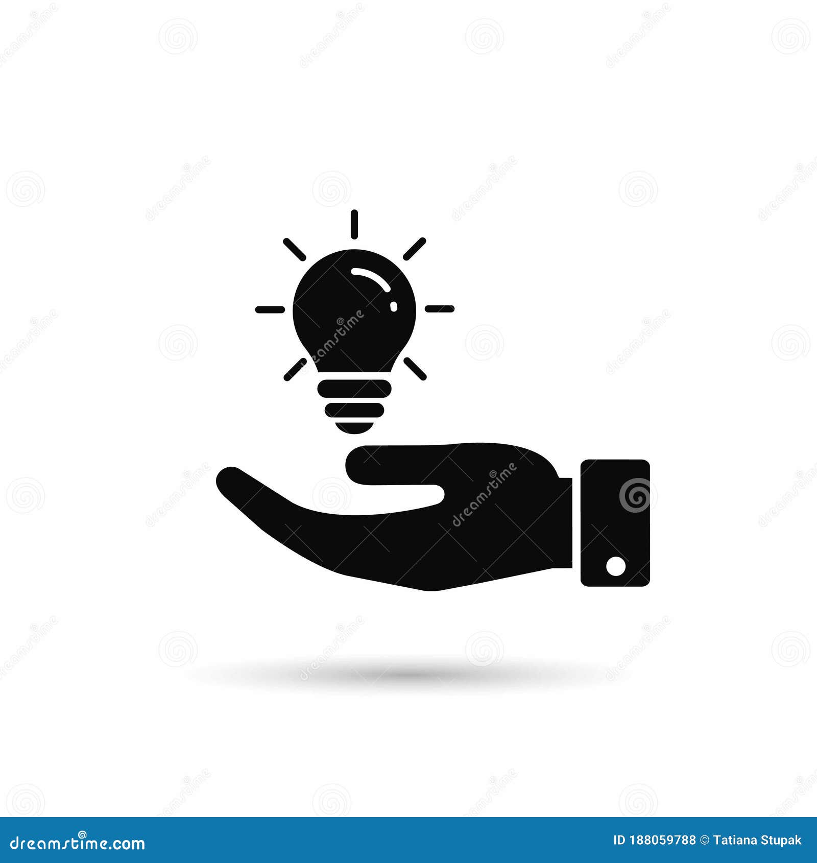 Light Bulb in Hand Icon. Vector Isolated Illustration Stock Vector ...