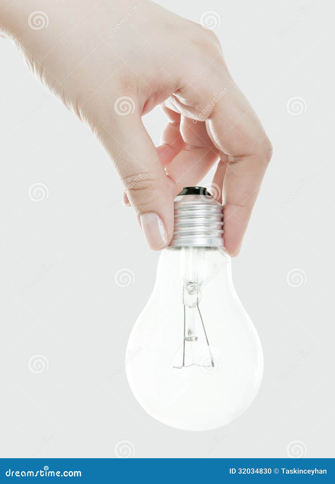 Light bulb in hand stock photo. Image of bright, inspiration - 32034830