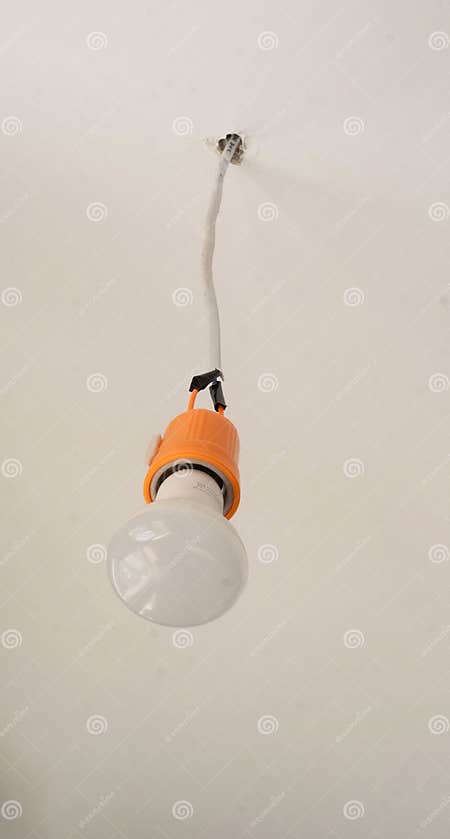 Light Bulb Hanging on the Ceiling Stock Image - Image of energy, shine ...