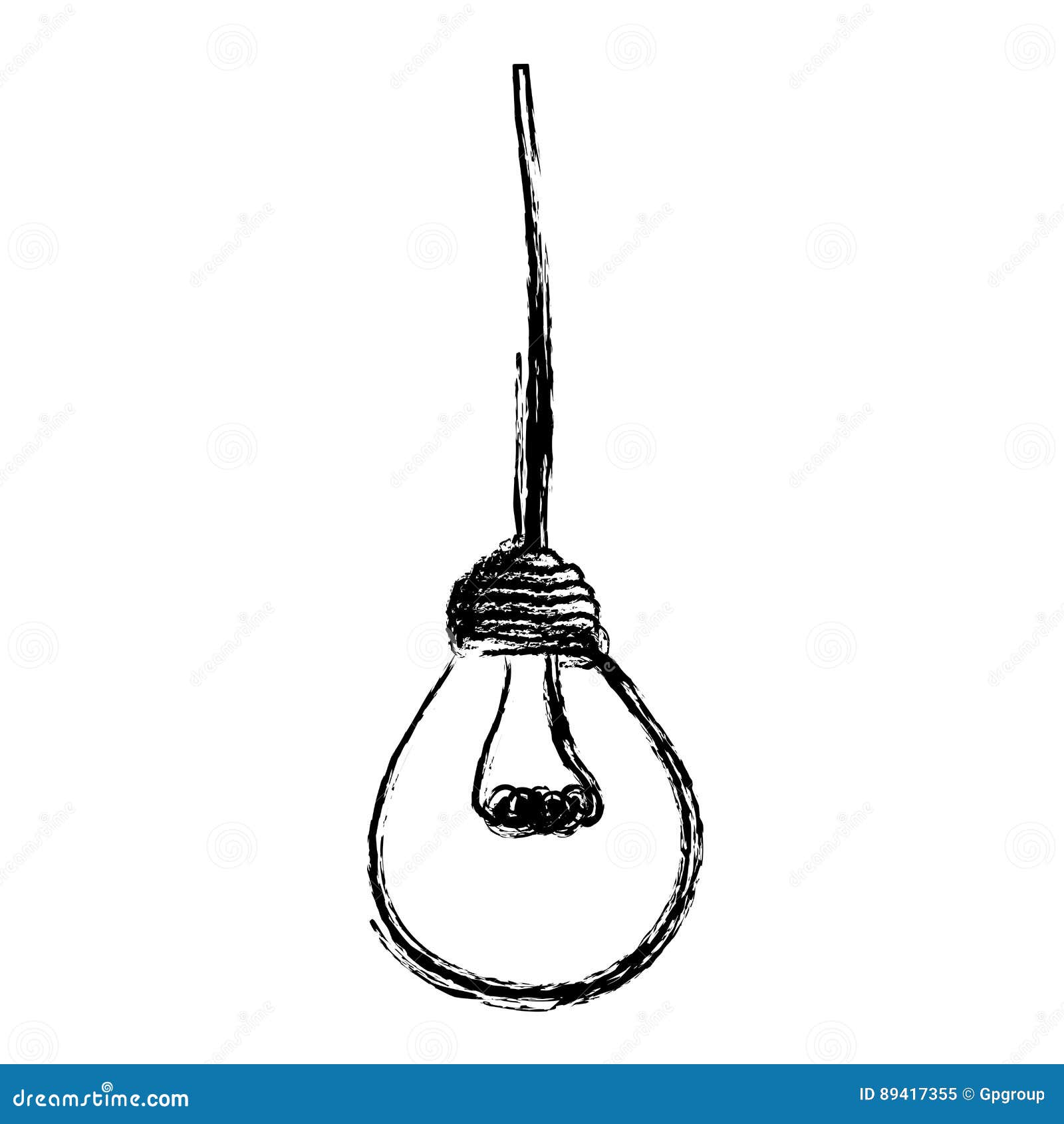 Light bulb hanging icon stock illustration. Illustration of luminosity ...