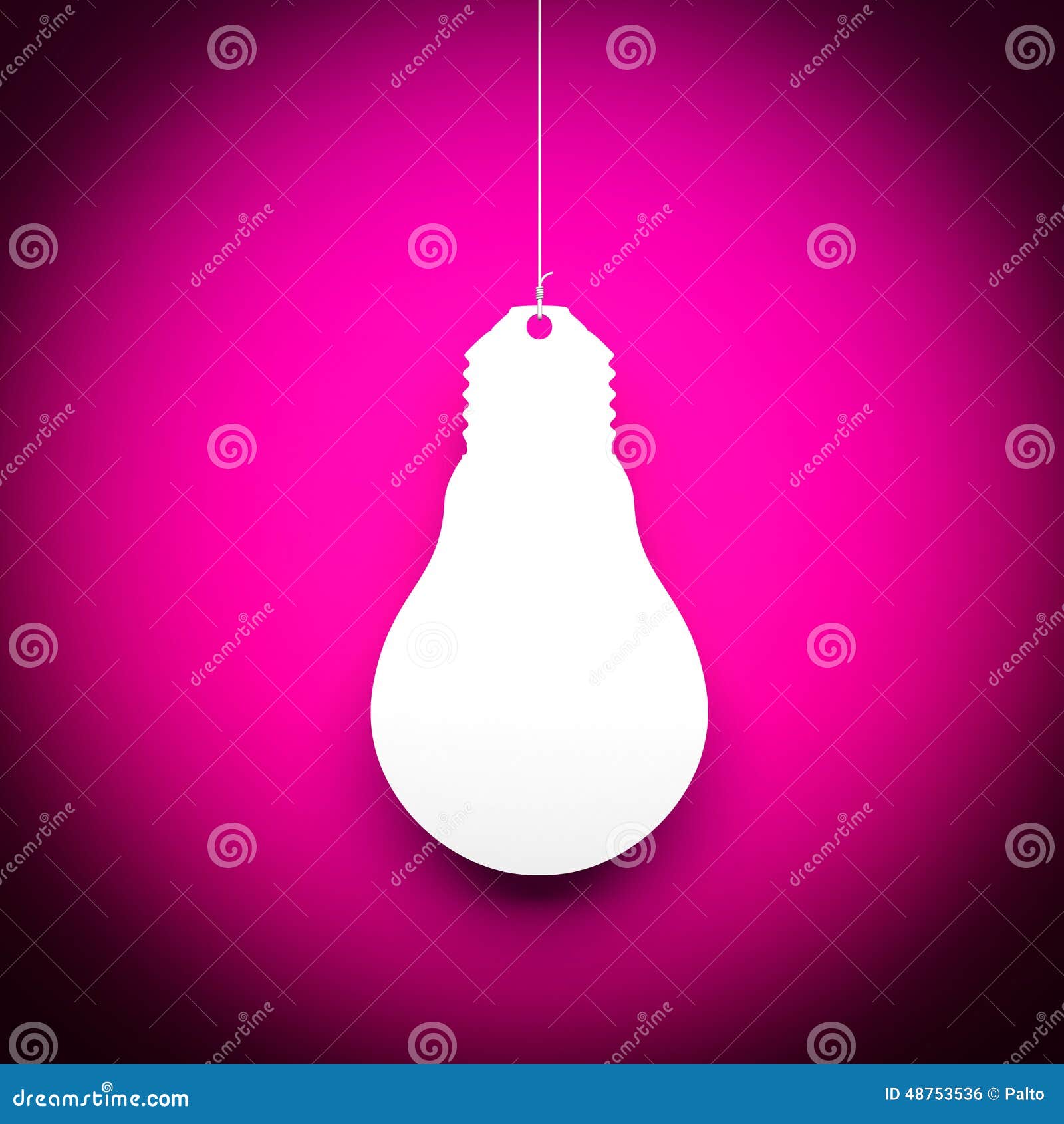 Light Bulb Hanging on the Rope Stock Illustration - Illustration of ...