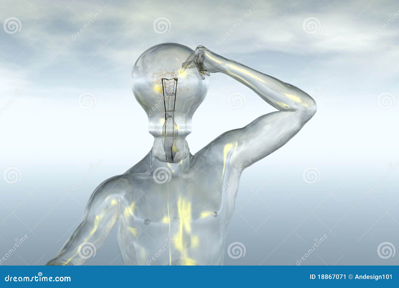 Light bulb head stock illustration. Illustration of energy - 18867071