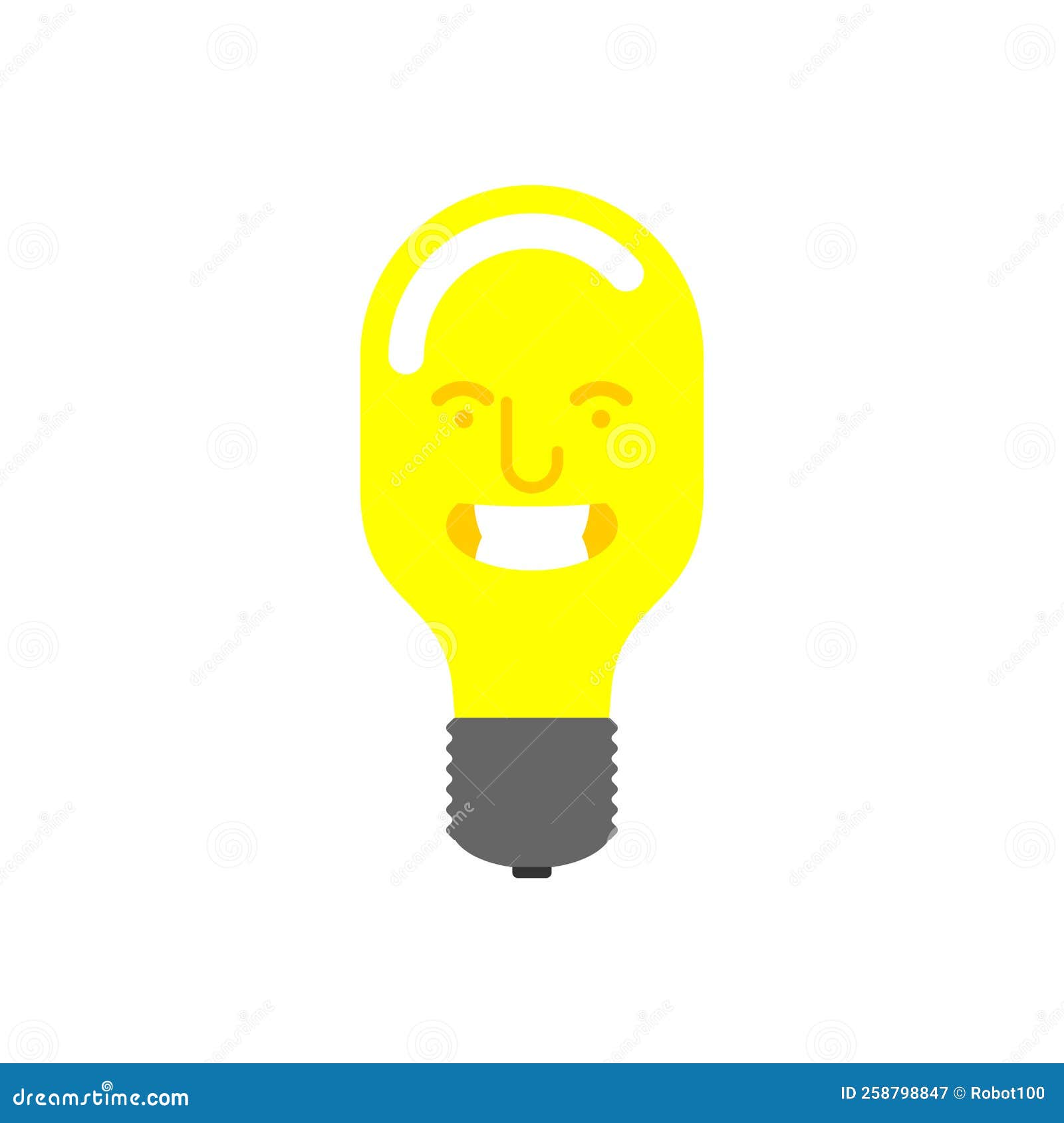 Light Bulb Head. the Concept of a Bright Head, a Person Who Has a Lot ...