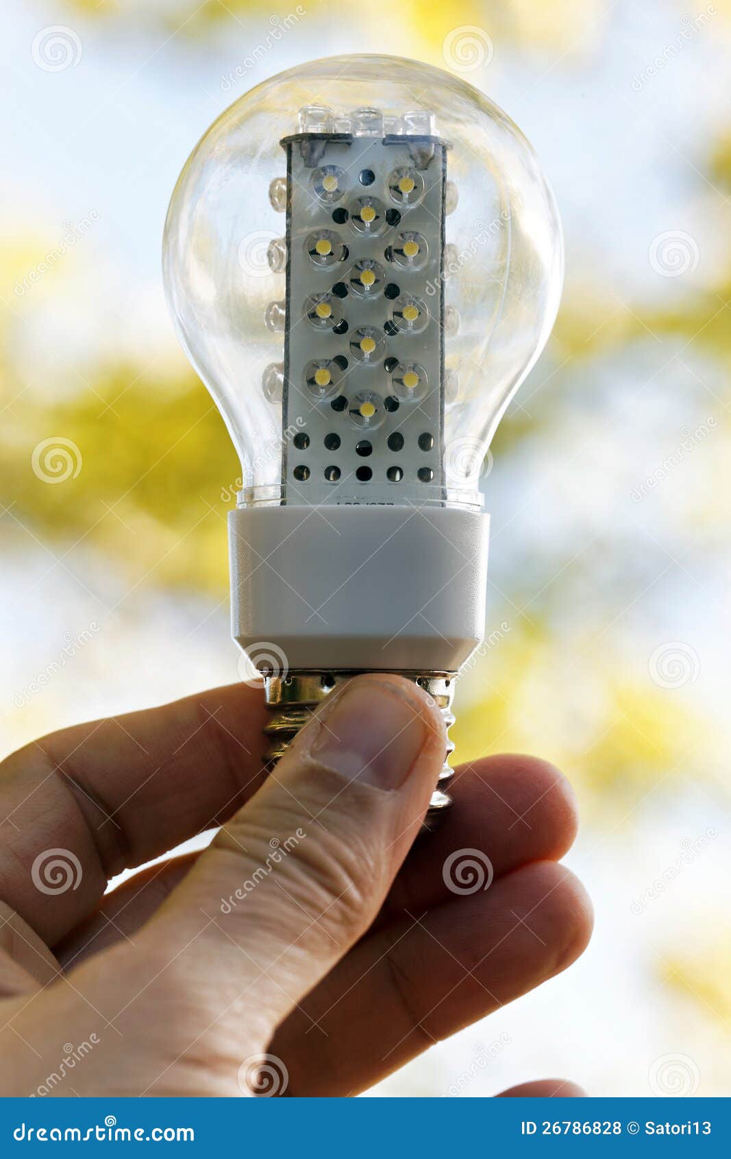 Light bulb held in palm stock photo. Image of illumination - 26786828