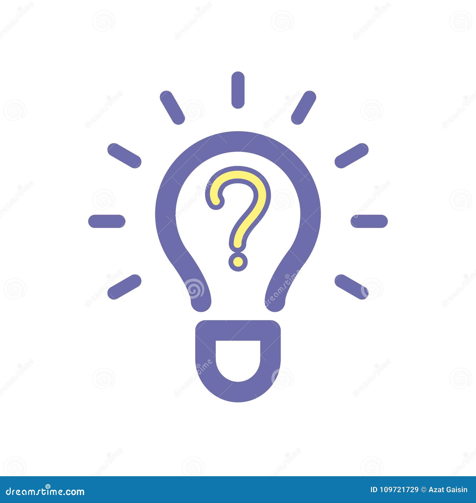 Light bulb help idea icon stock vector. Illustration of button - 109721729