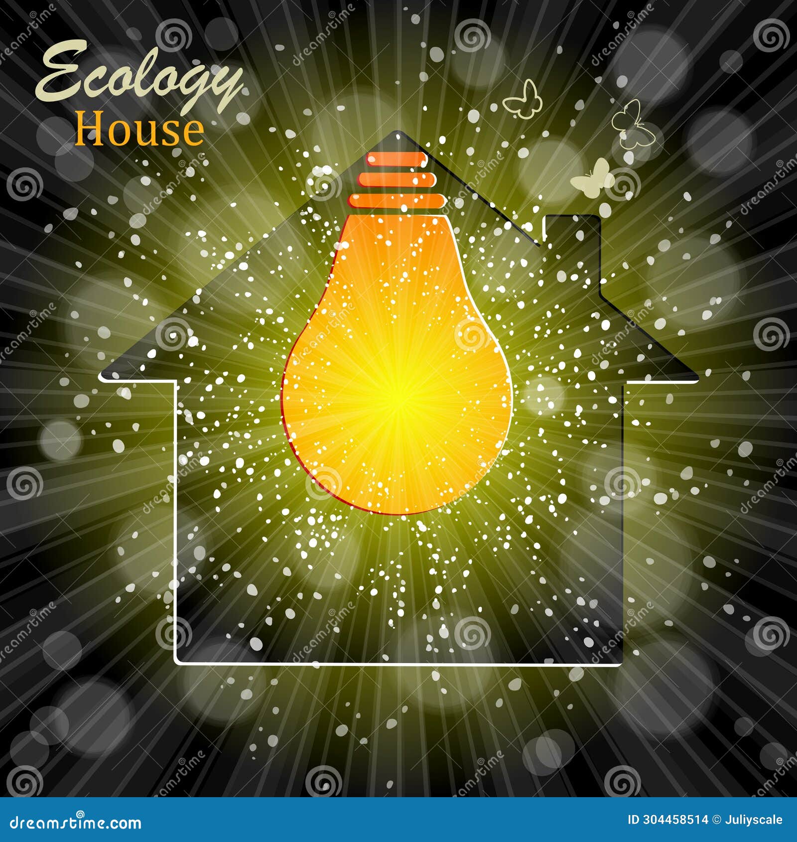 Light Bulb in the House. a Bright Light Bulb with Sunlight Illuminates ...