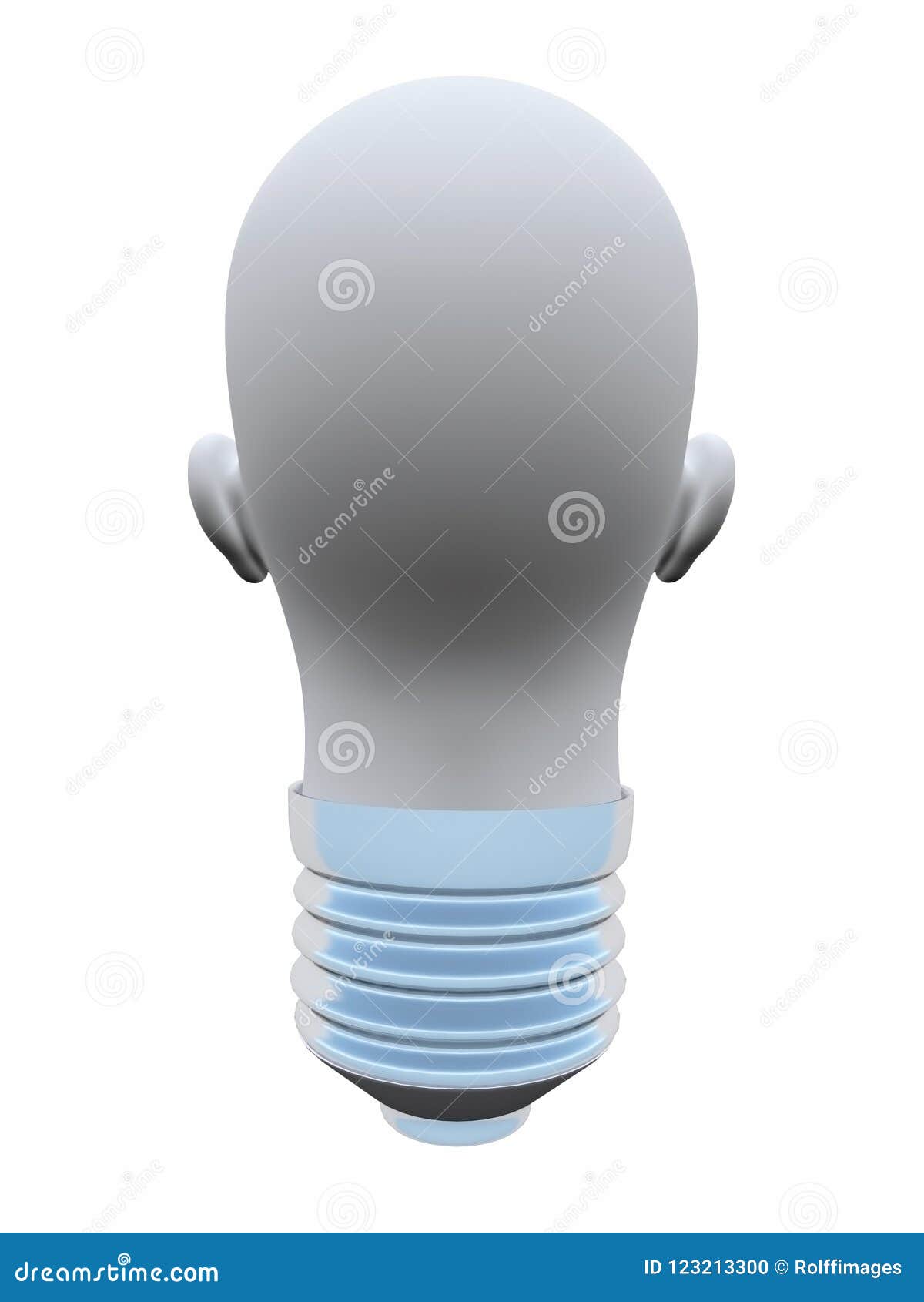 Light Bulb Head stock illustration. Illustration of electric - 123213300