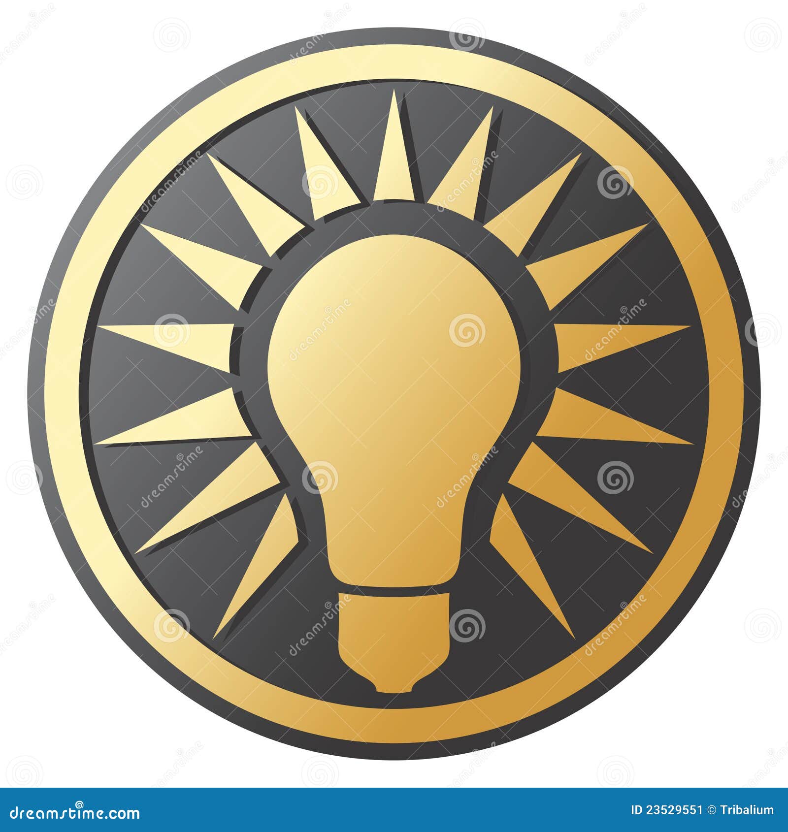 Light bulb Icon stock vector. Illustration of idea, inspiration - 23529551