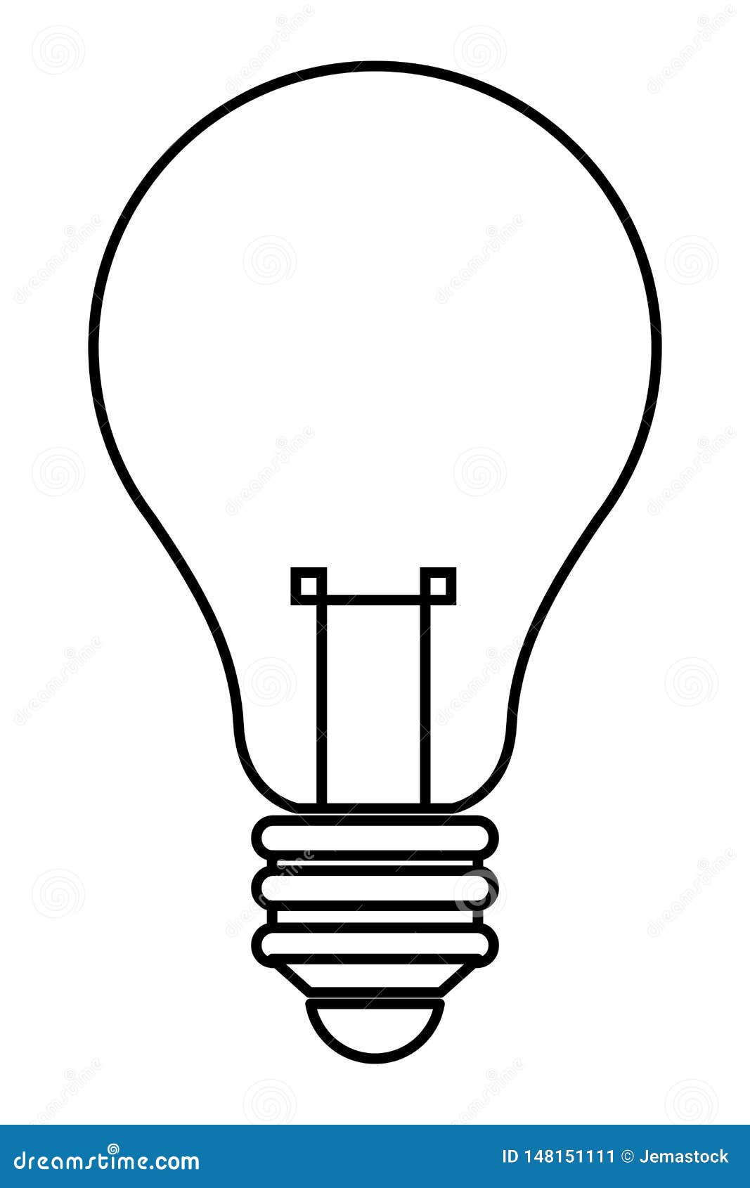 Light Bulb Icon Black and White Stock Vector - Illustration of graphic ...