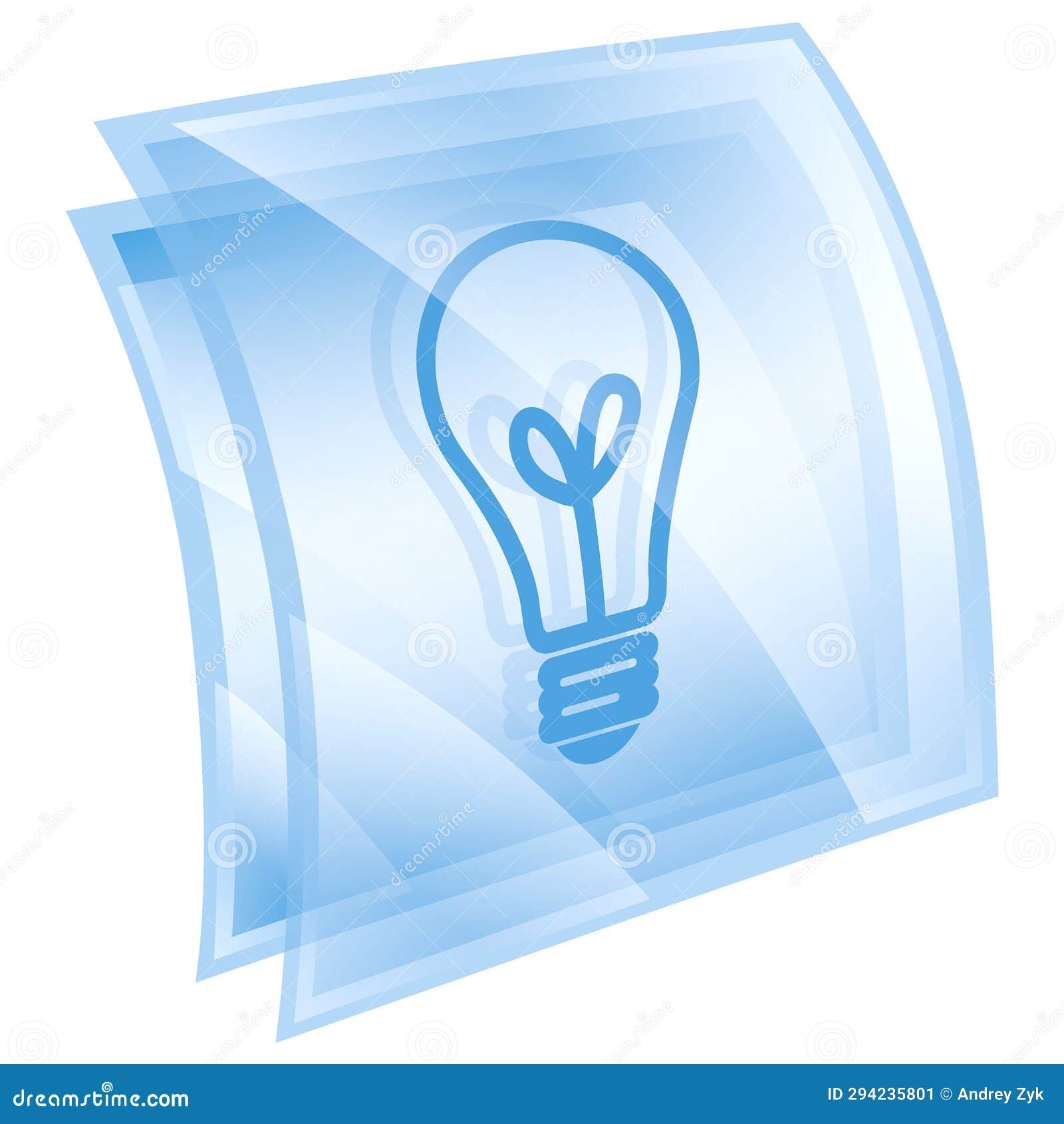 Light Bulb Icon blue stock illustration. Illustration of lamp - 294235801