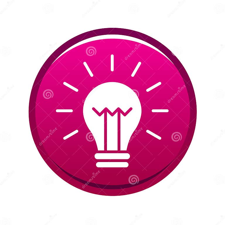 Light bulb icon button stock vector. Illustration of color - 121269128