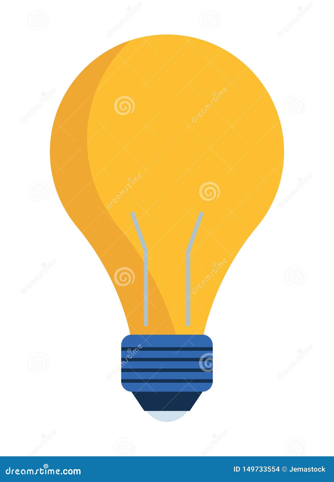 Light Bulb Icon Cartoon Isolated Stock Vector - Illustration of ...