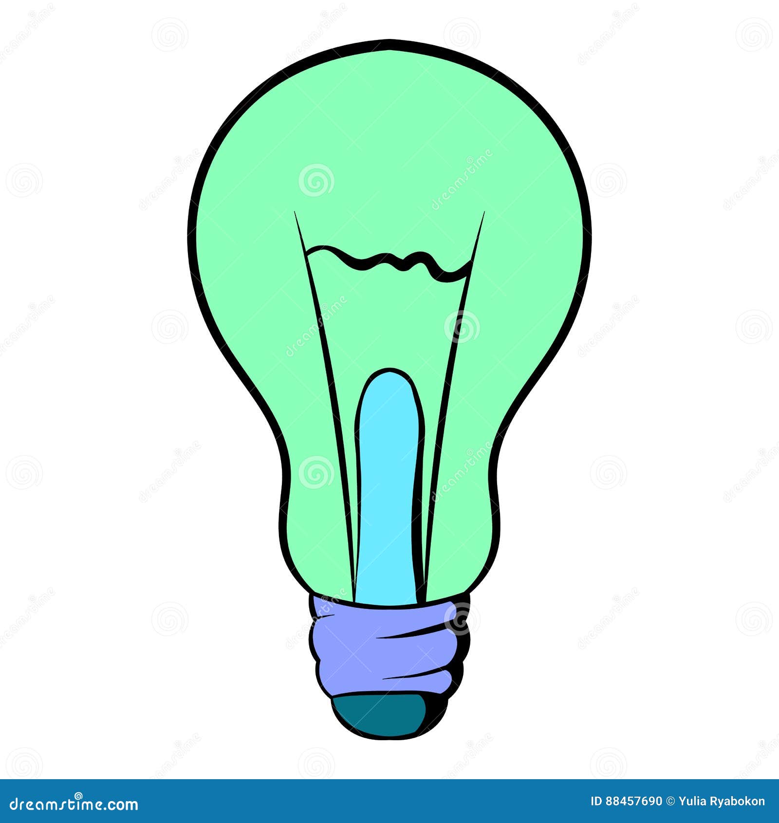 Light bulb icon cartoon stock vector. Illustration of equipment - 88457690
