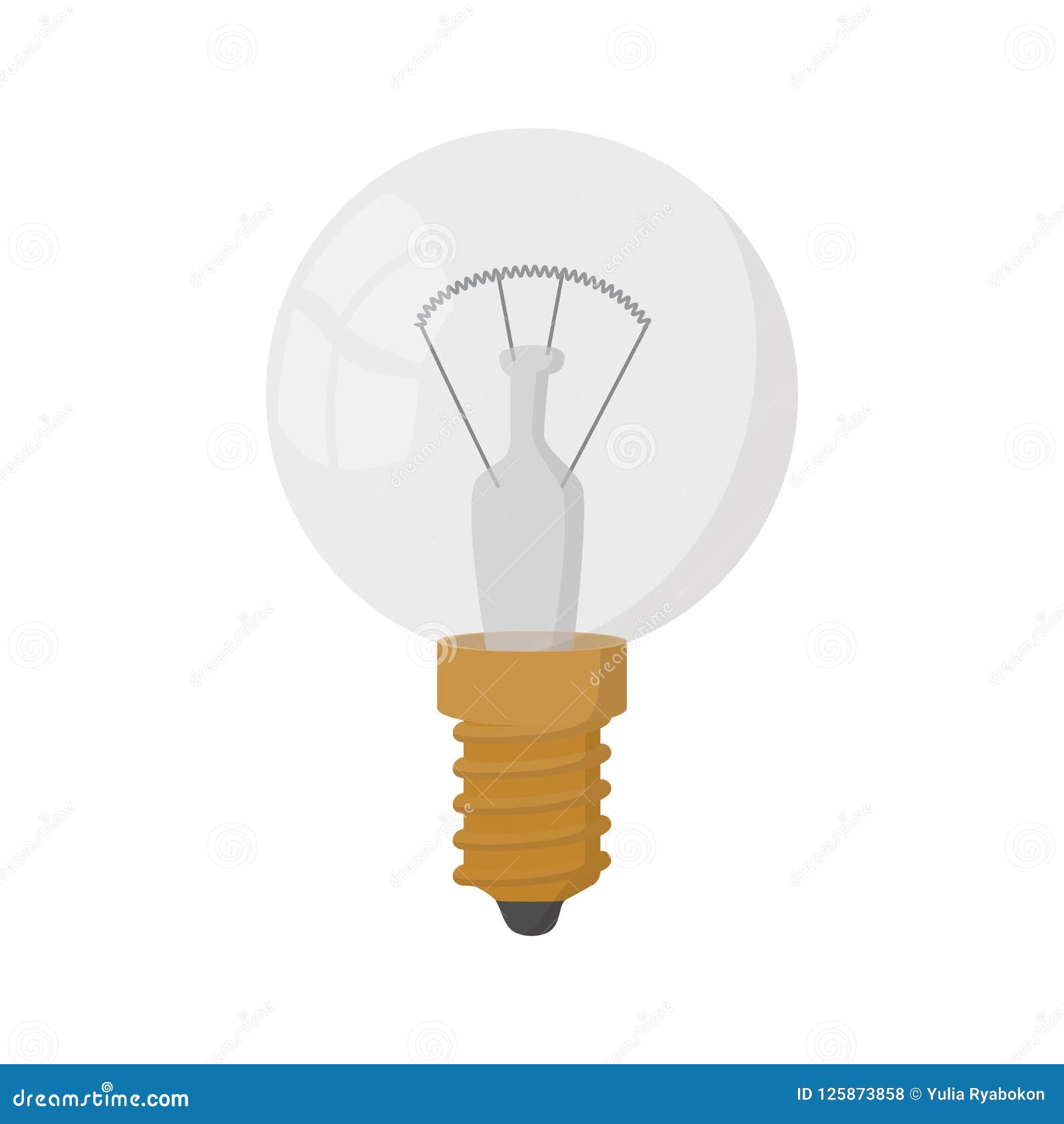 Light Bulb Icon, Cartoon Style Stock Illustration - Illustration of ...
