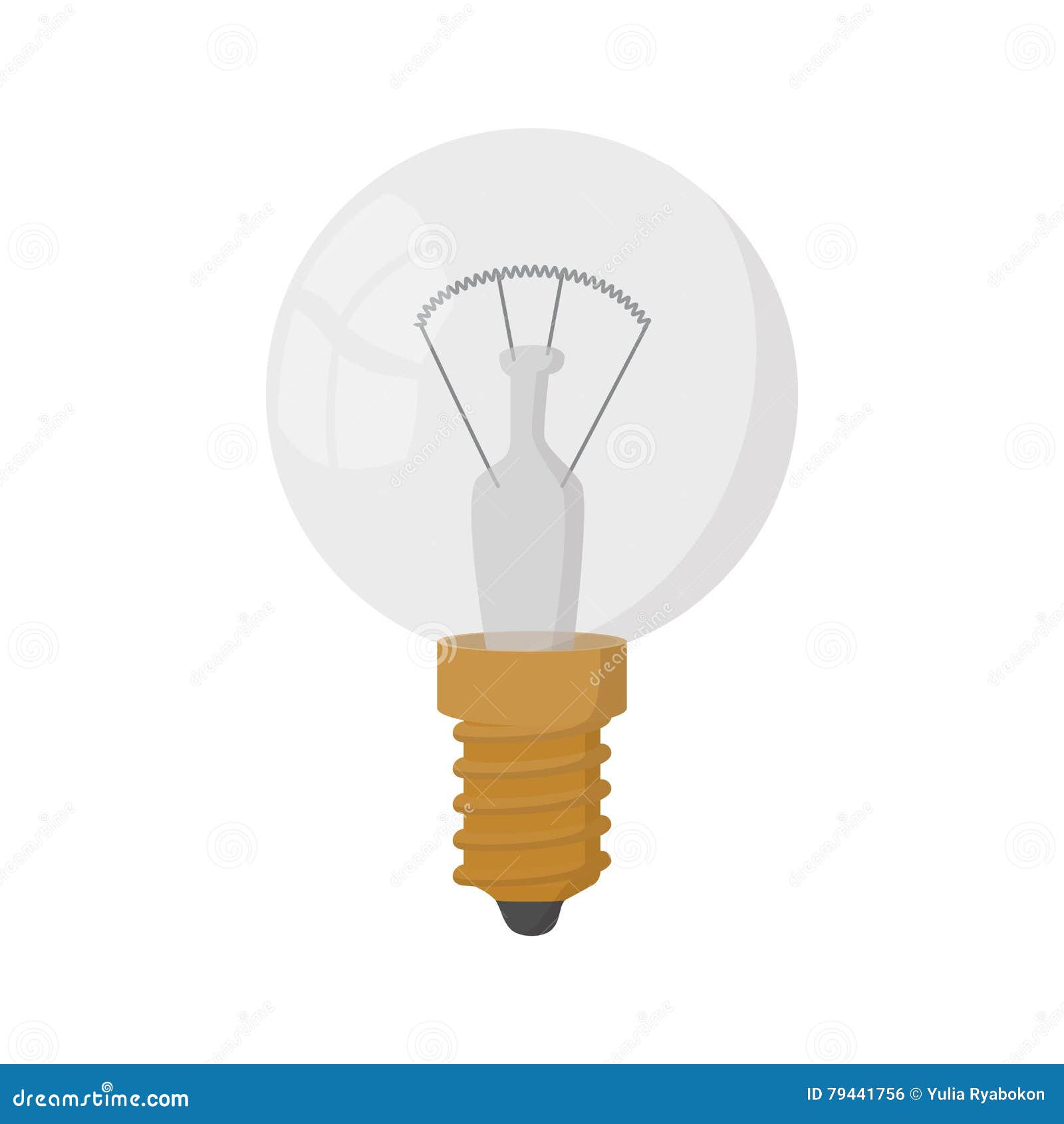 Light Bulb Icon, Cartoon Style Stock Vector - Illustration of ...