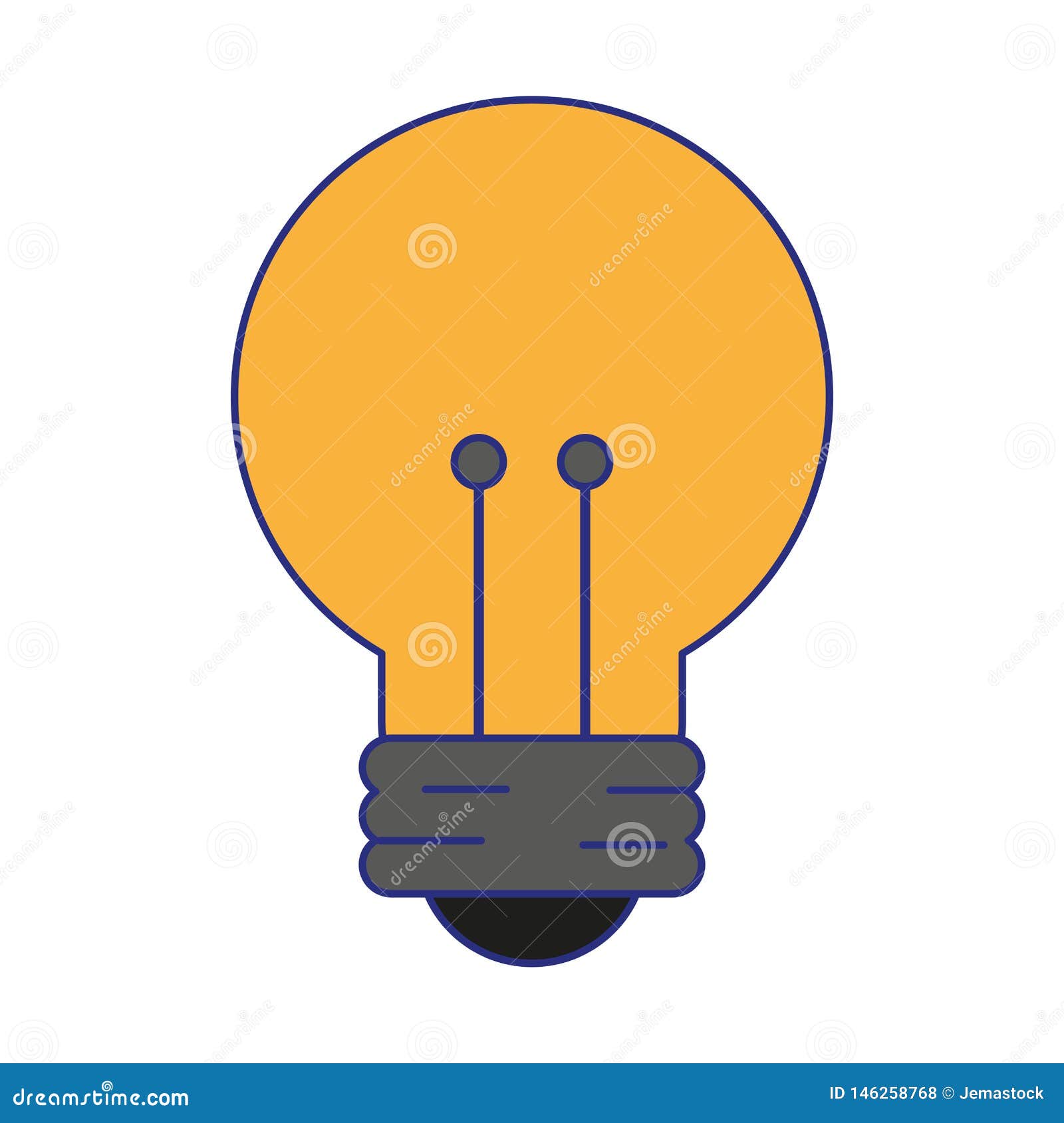 Light bulb icon stock vector. Illustration of graphic - 146258768