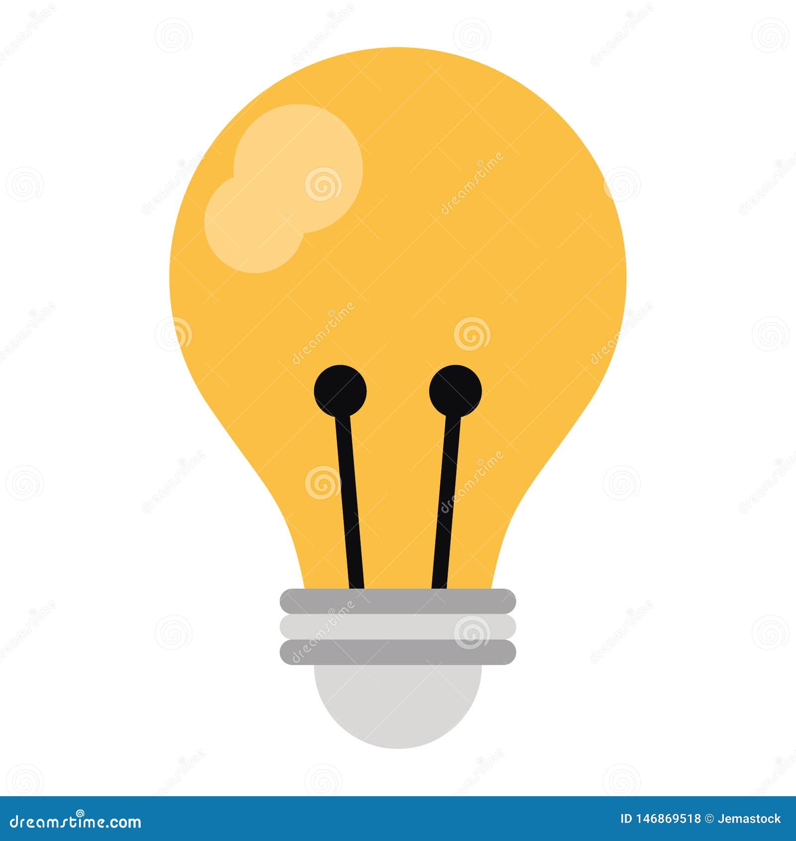Light bulb icon stock vector. Illustration of graphic - 146869518