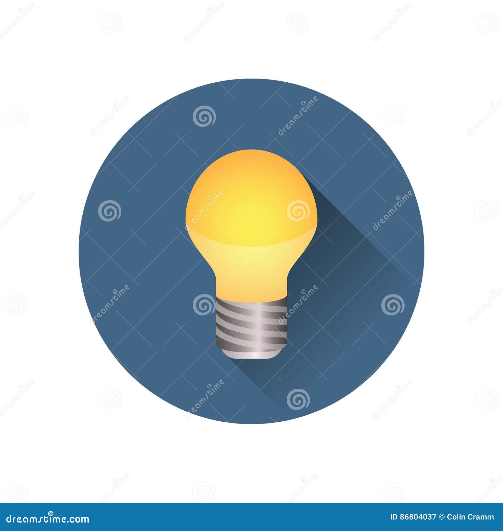 Light Bulb Icon in a Circle Stock Vector - Illustration of innovation ...