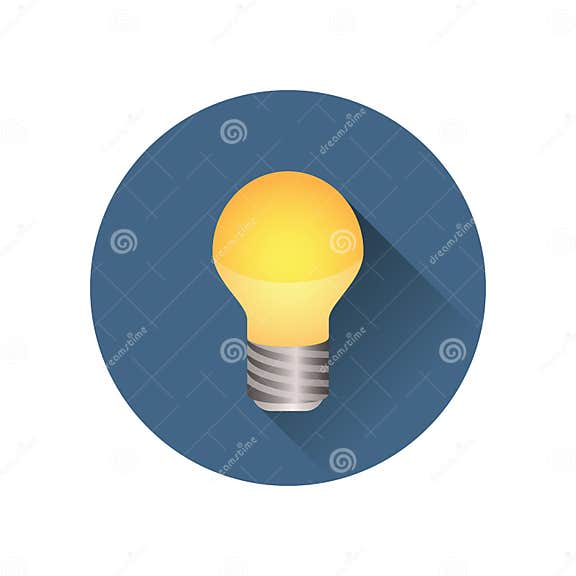 Light Bulb Icon in a Circle Stock Vector - Illustration of innovation ...