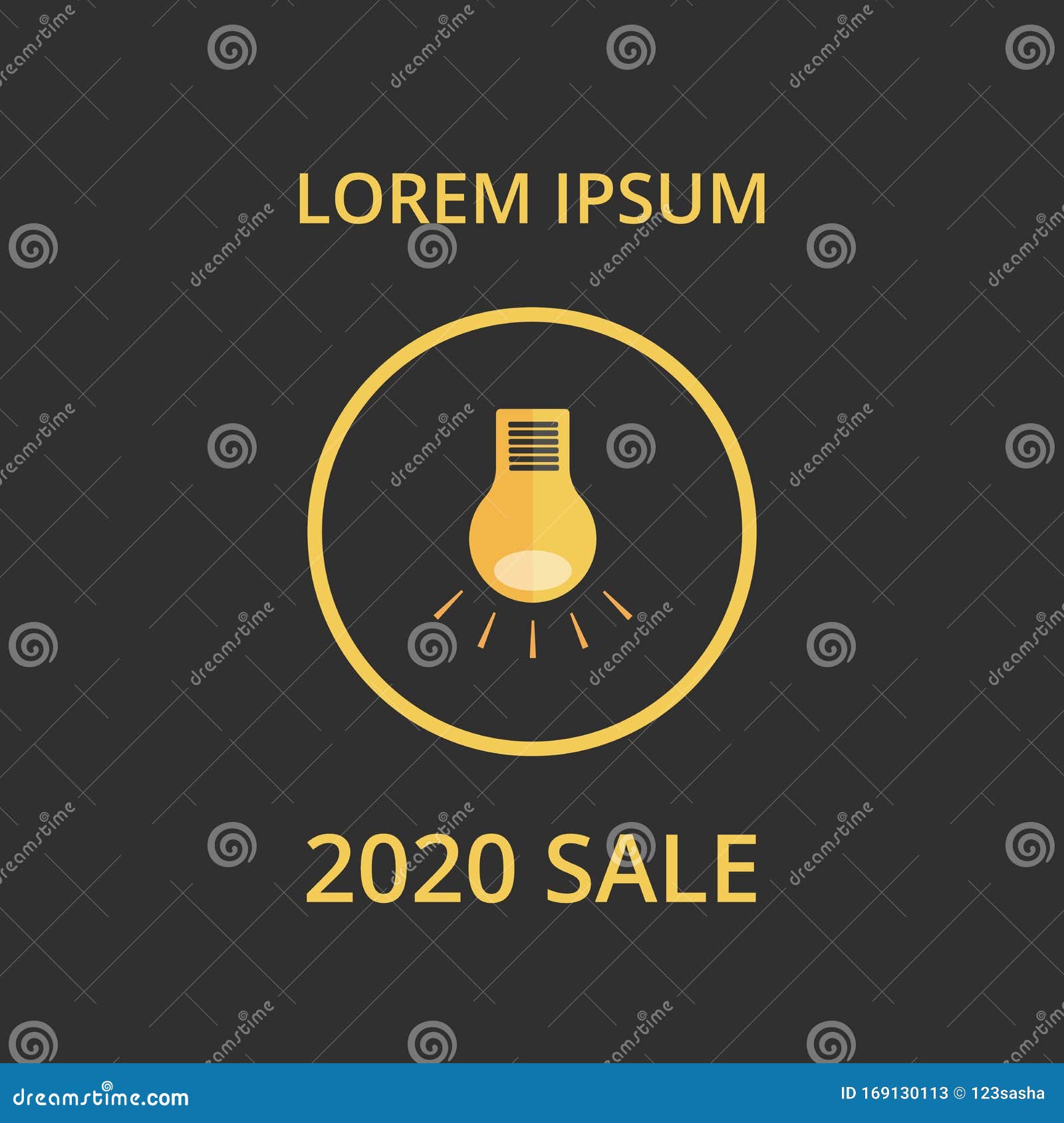 Light Bulb. Concept of Vector Banner for Ideas Stock Vector ...