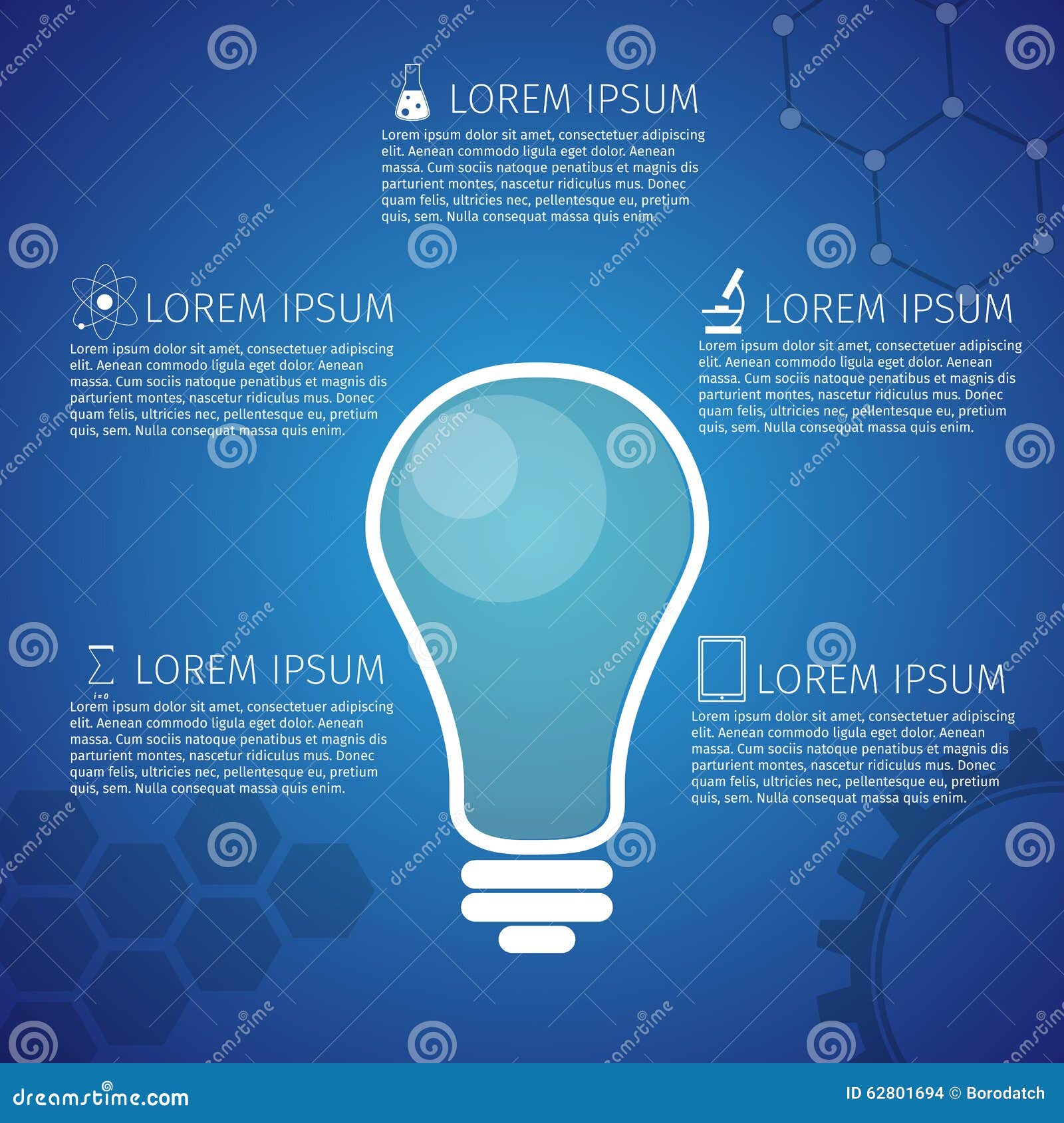 Light Bulb Icon Design Concept Stock Vector - Illustration of bulb ...