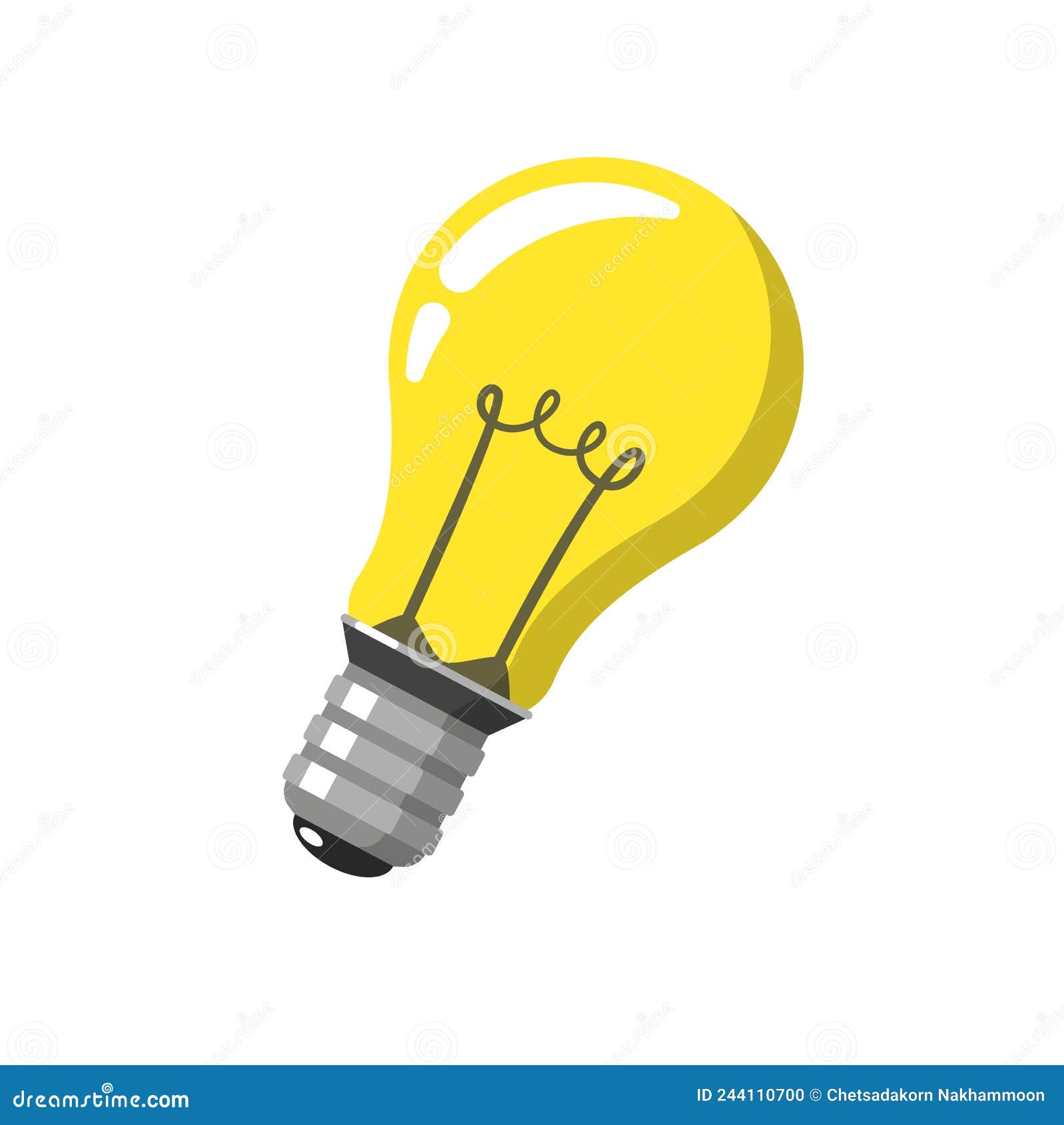 Light Bulb Icon. Energy and Thinking Symbol Stock Vector - Illustration ...