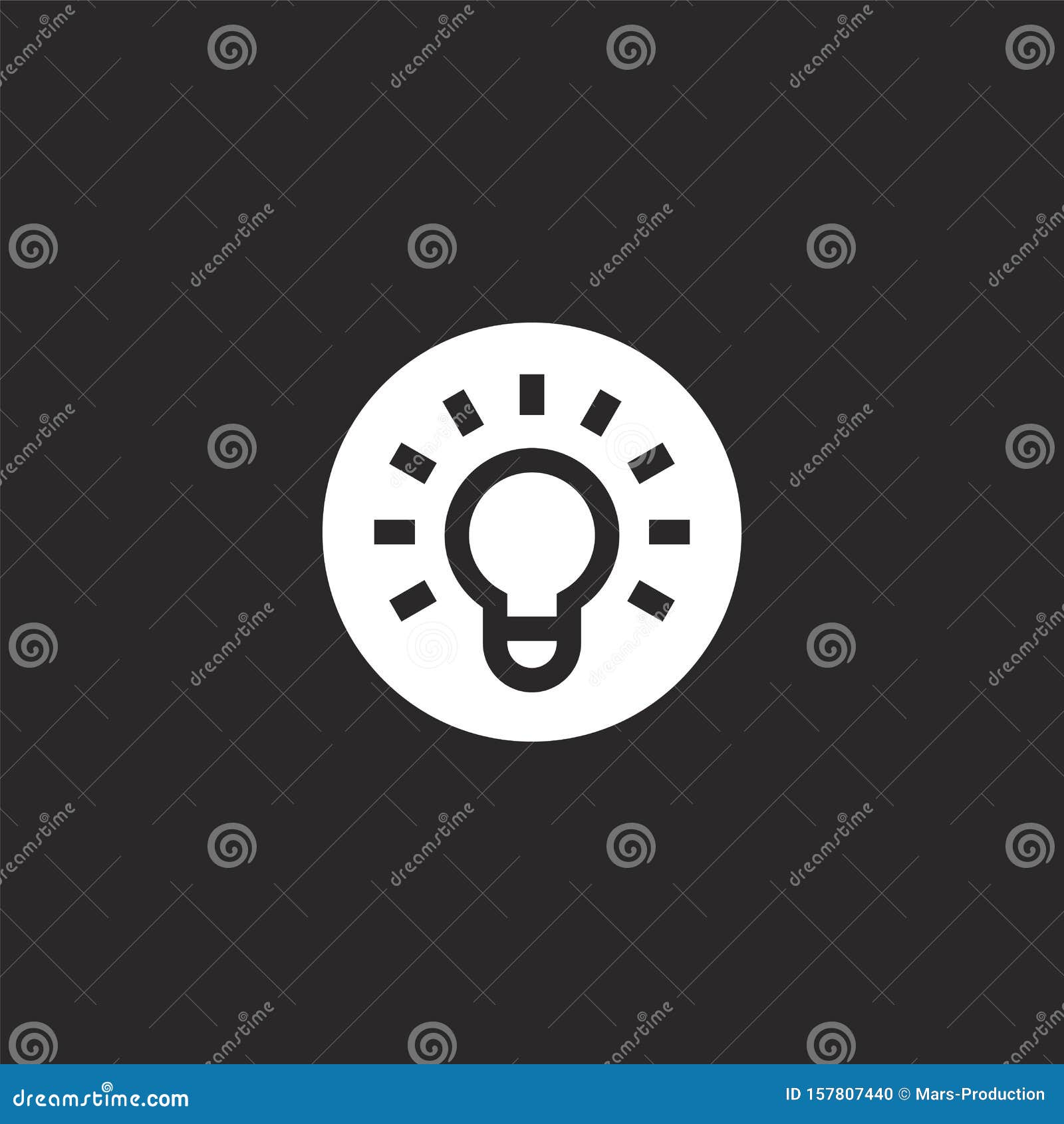 Light Bulb Icon. Filled Light Bulb Icon for Website Design and Mobile ...