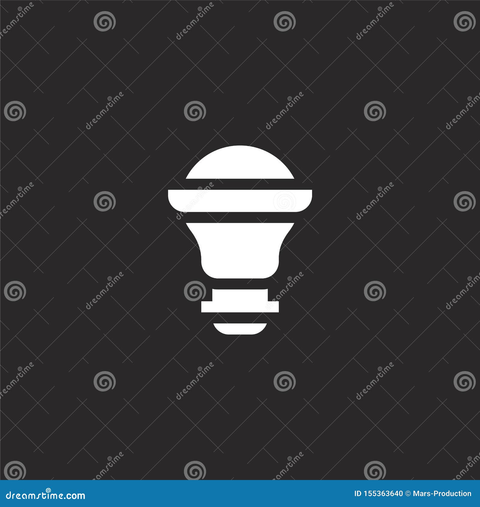 Light Bulb Icon. Filled Light Bulb Icon for Website Design and Mobile ...
