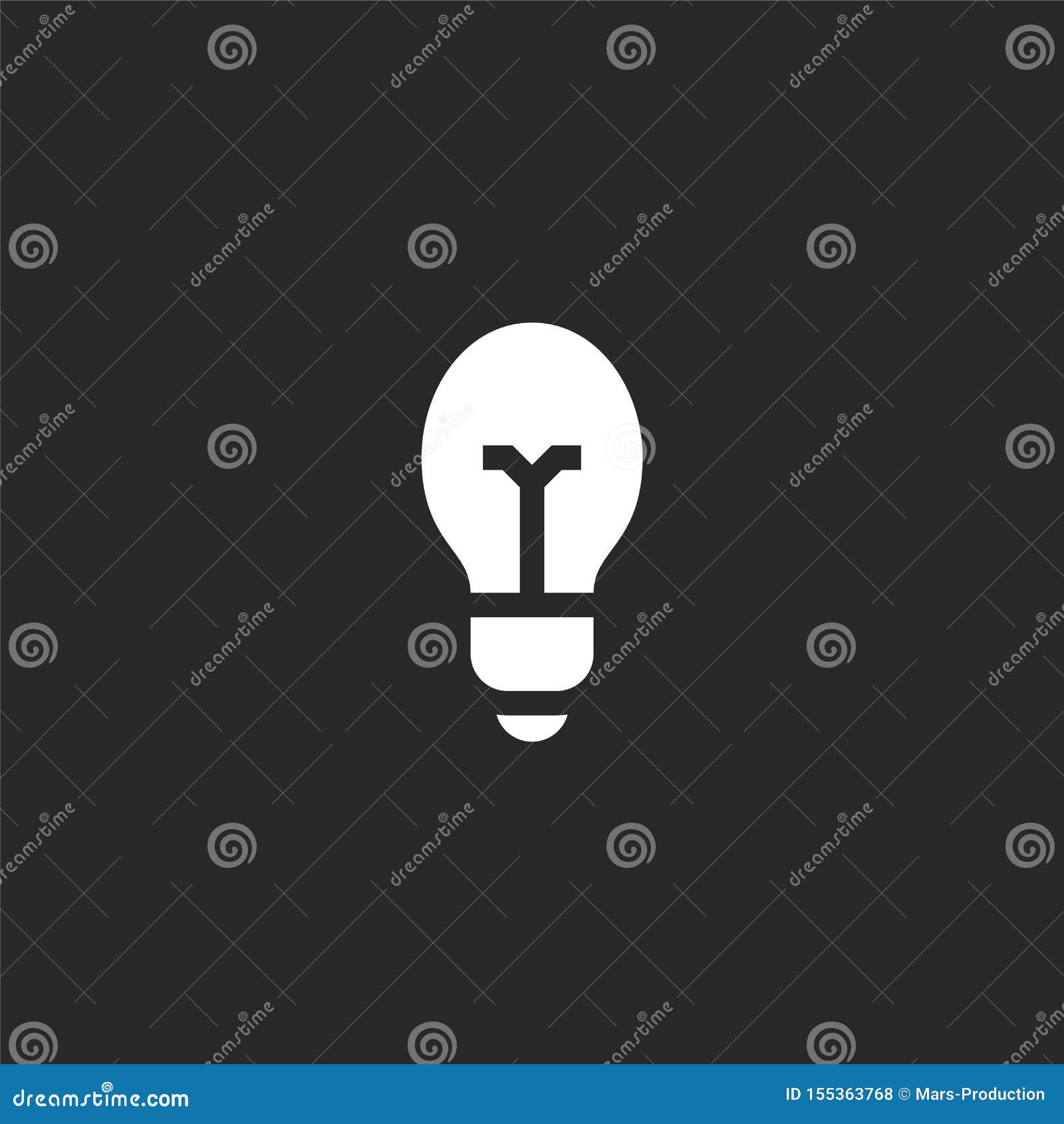 Light Bulb Icon. Filled Light Bulb Icon for Website Design and Mobile ...