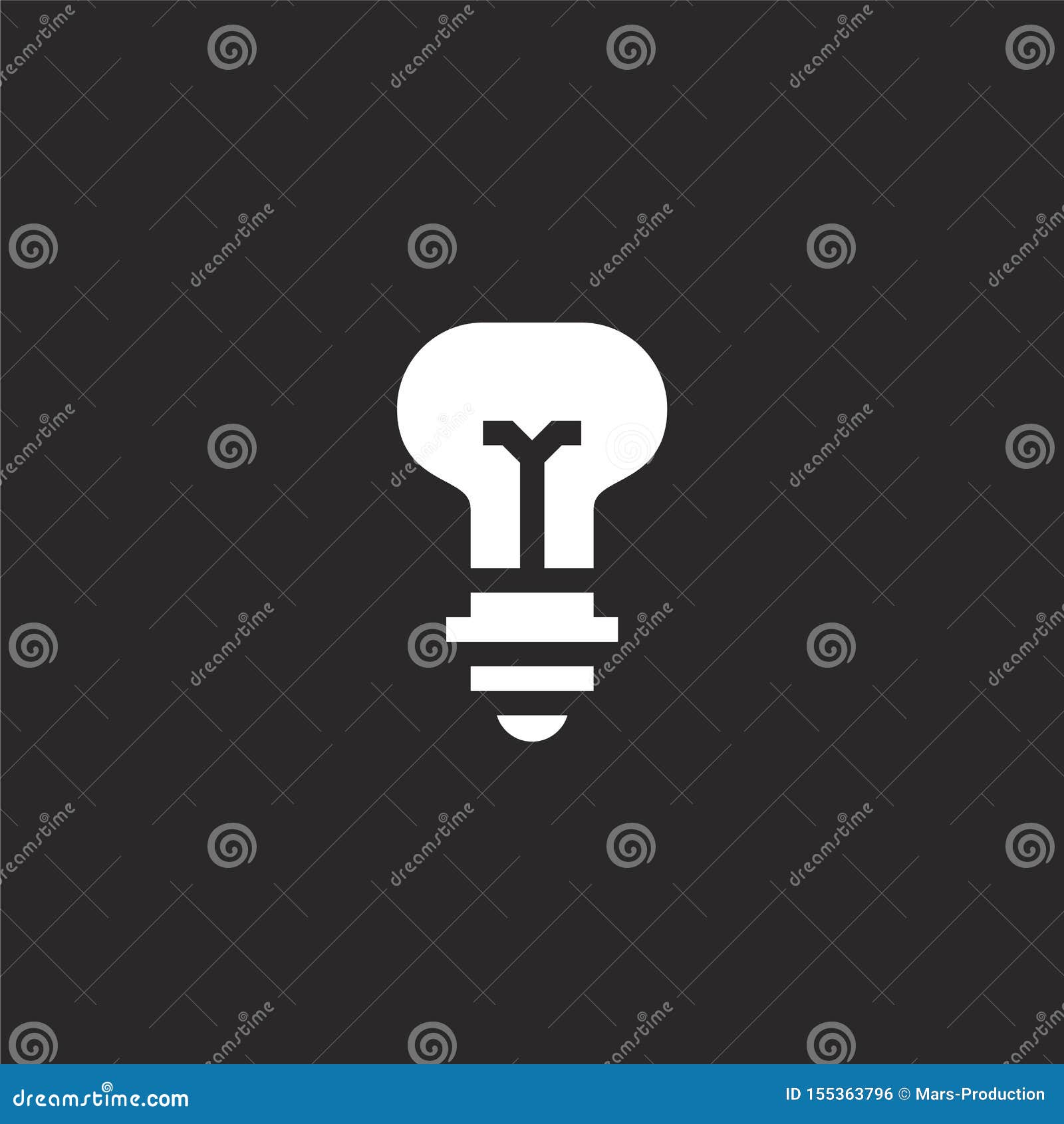 Light Bulb Icon. Filled Light Bulb Icon for Website Design and Mobile ...