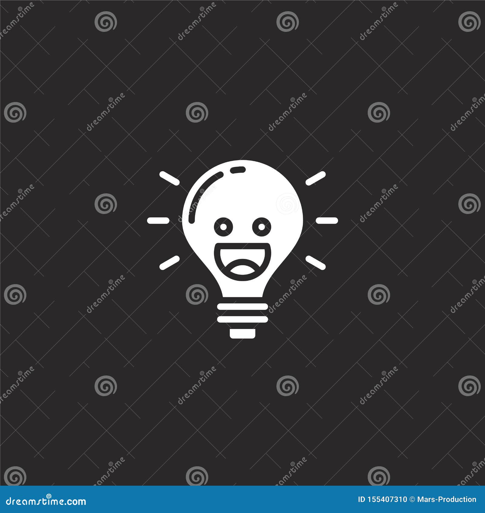 Light Bulb Icon. Filled Light Bulb Icon for Website Design and Mobile ...