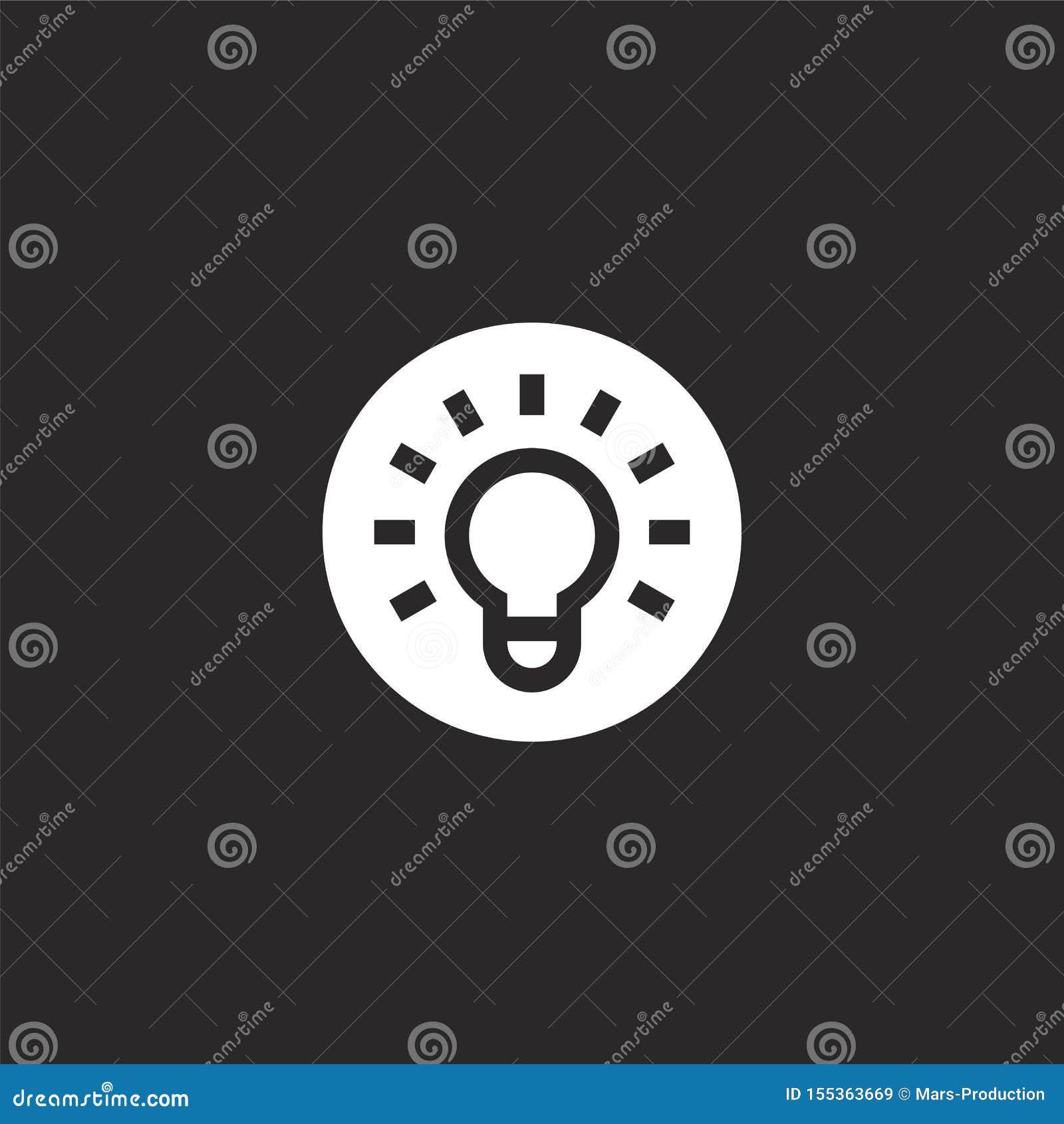 Light Bulb Icon. Filled Light Bulb Icon for Website Design and Mobile ...