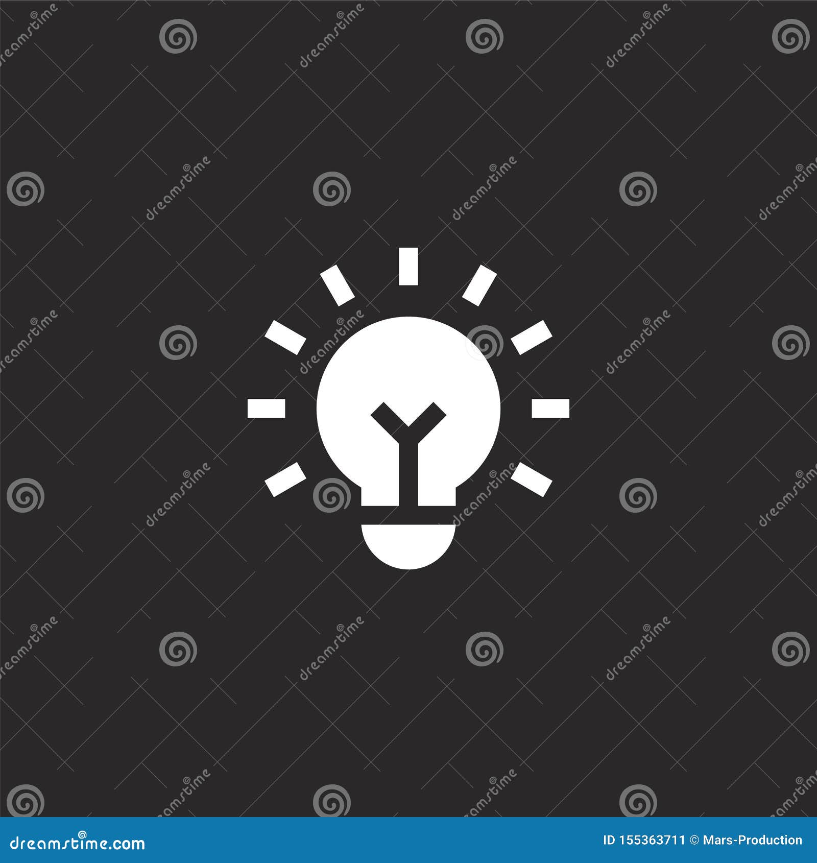 Light Bulb Icon. Filled Light Bulb Icon for Website Design and Mobile ...