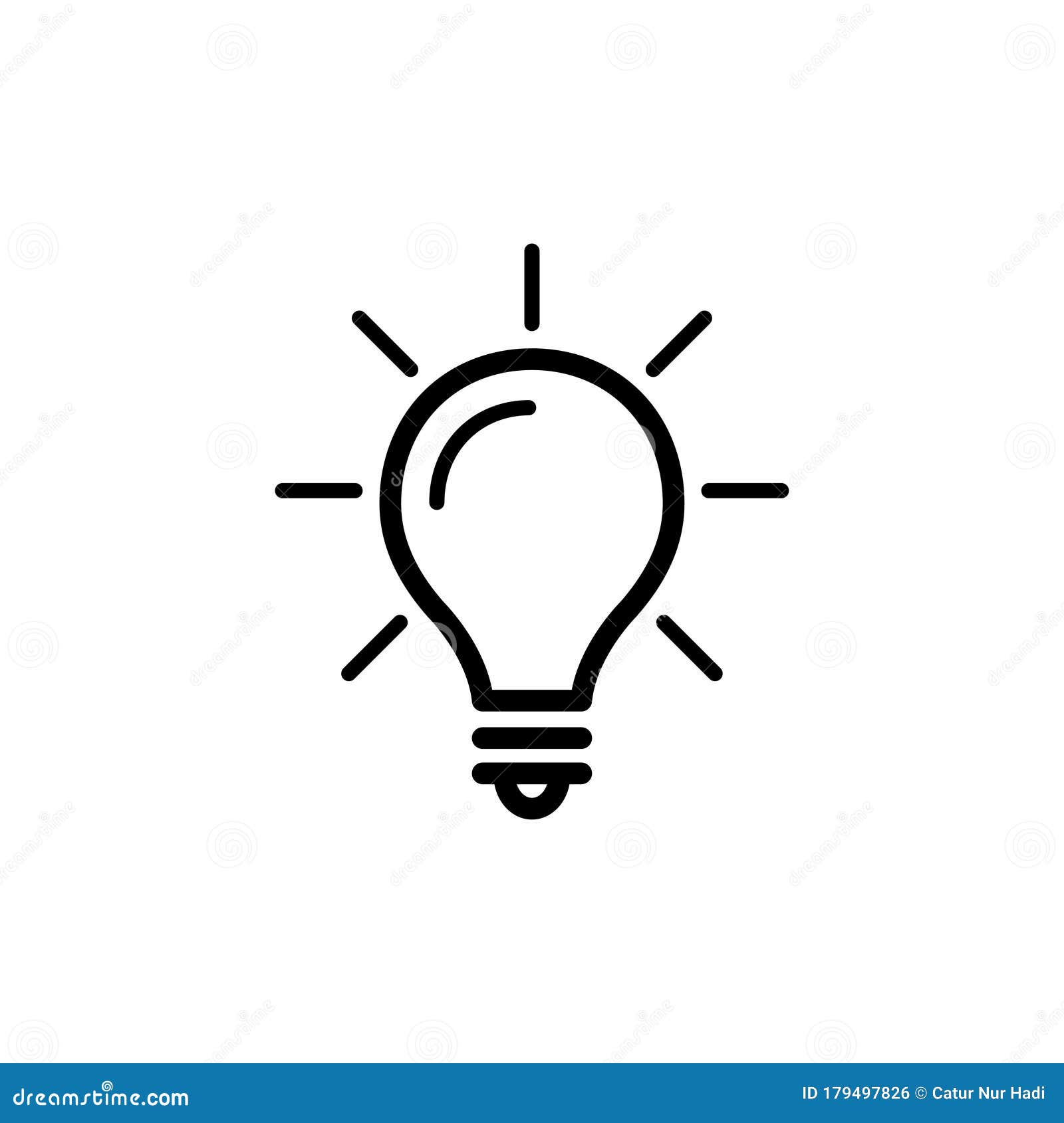 Light Bulb Icon Flat Vector Template Design Trendy Stock Vector ...