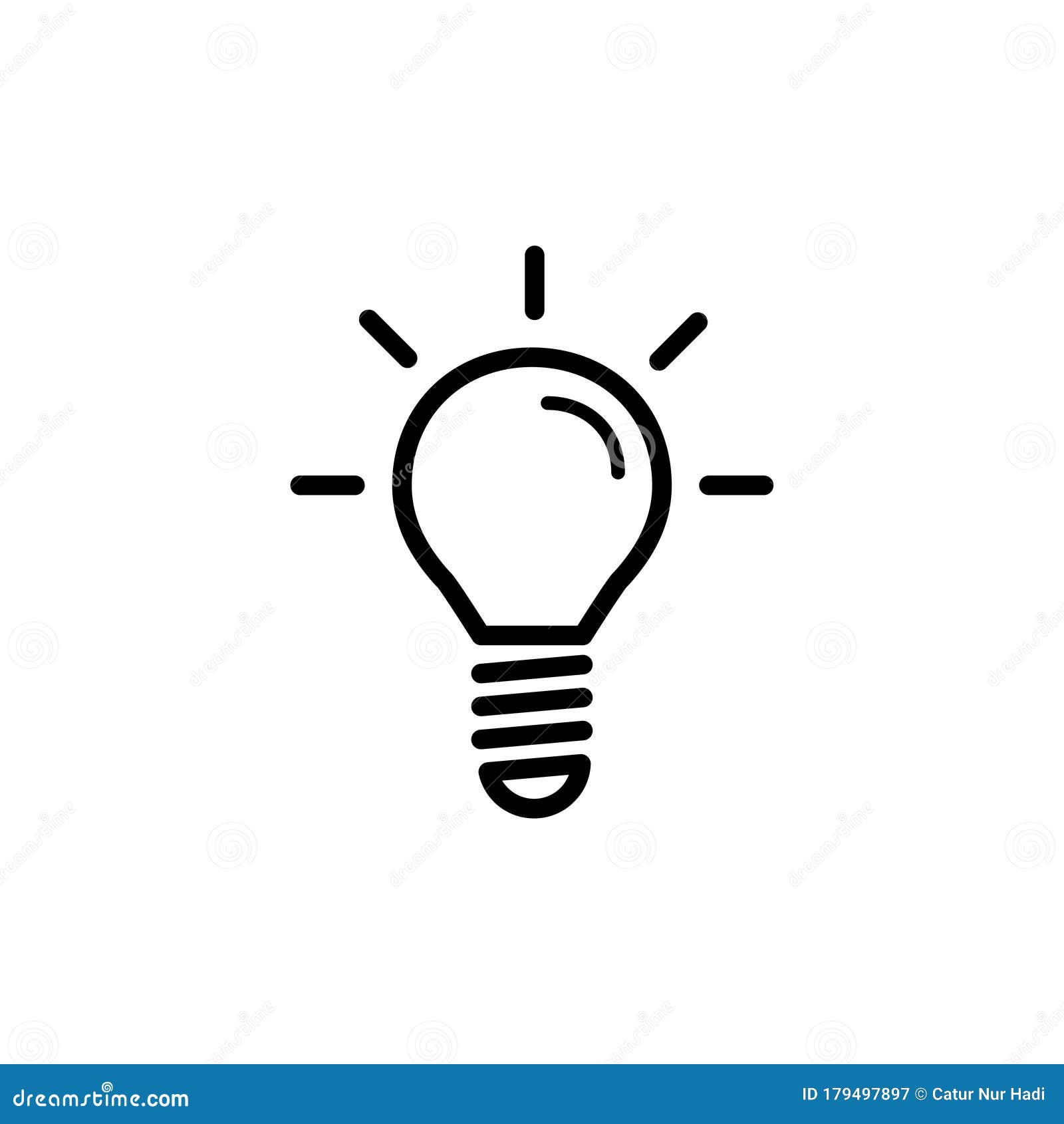 Light Bulb Icon Flat Vector Template Design Trendy Stock Illustration ...