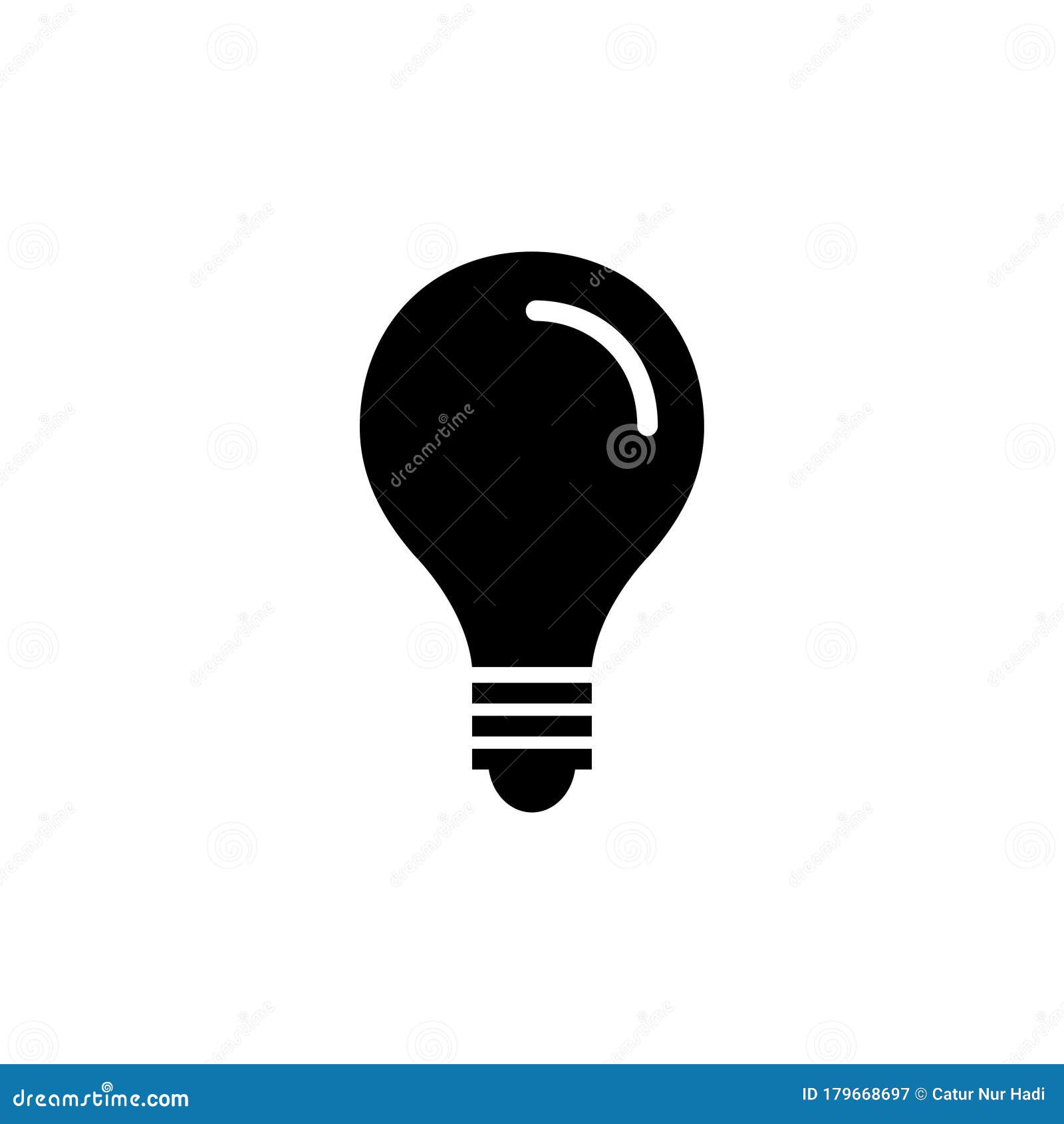 Light Bulb Icon Flat Vector Template Design Trendy Stock Vector ...