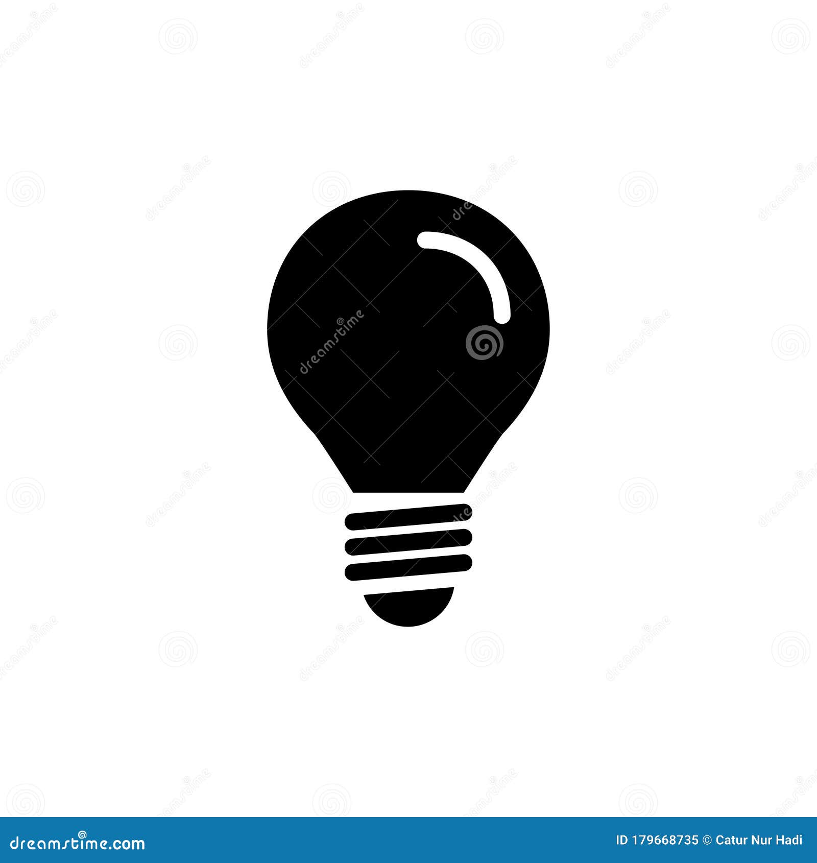 Light Bulb Icon Flat Vector Template Design Trendy Stock Vector ...