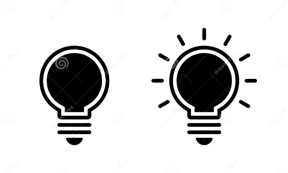 Light Bulb Icon in Generic Style. Lamp Sign Symbol Stock Illustration ...