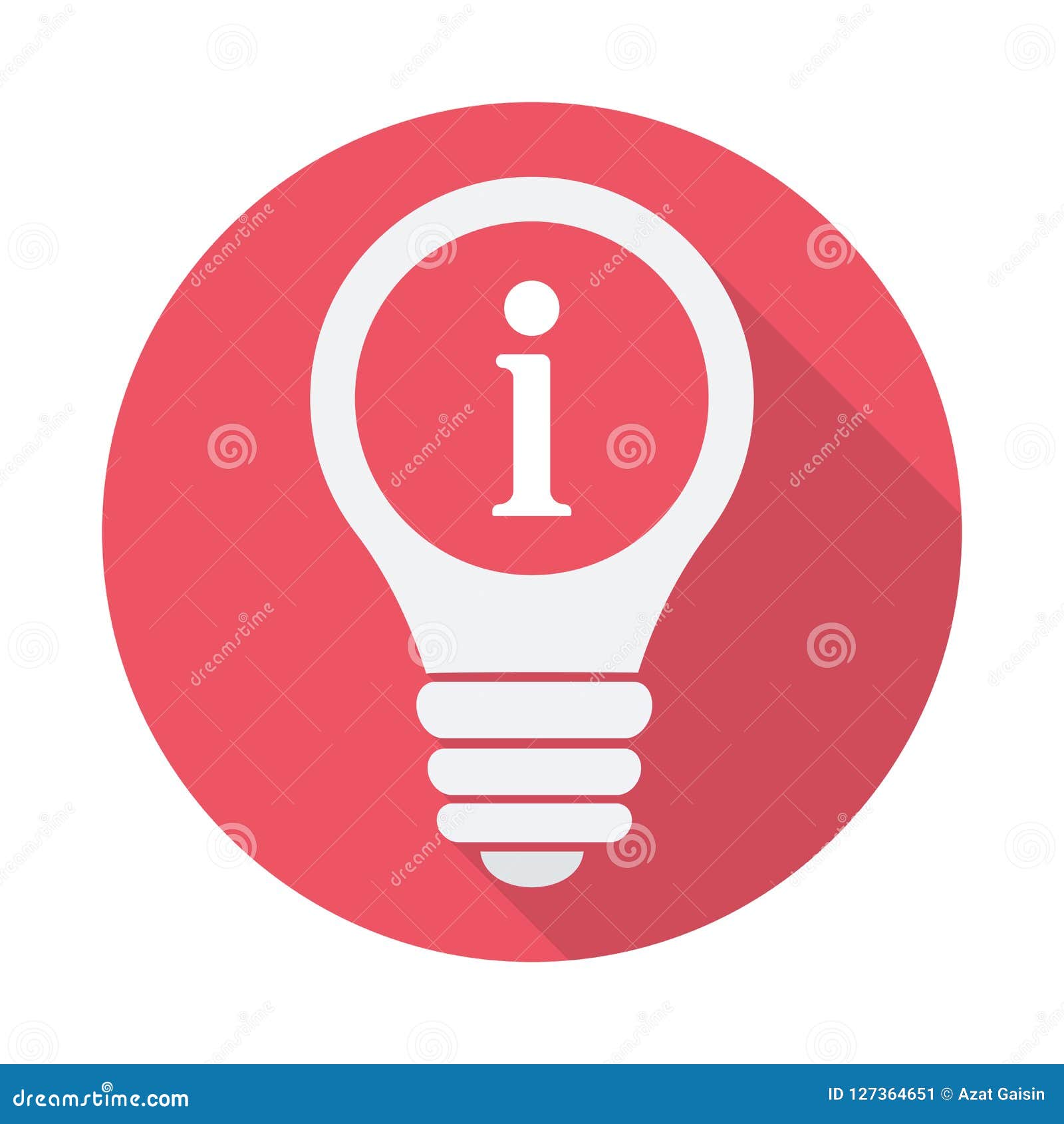 Light Bulb Icon, Idea, Solution, Thinking Icon with Information Sign ...